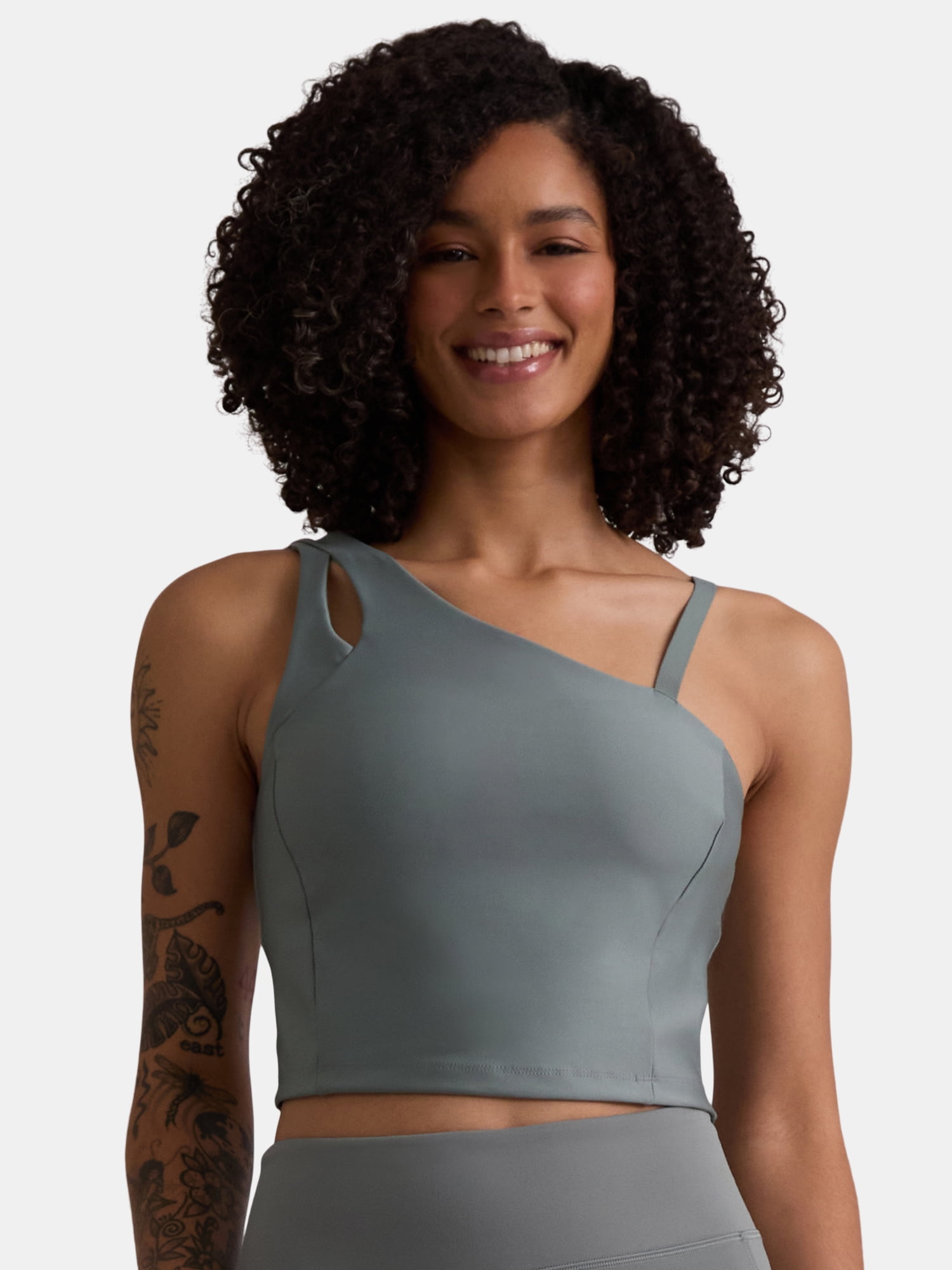 Avia Women's Shine Asymmetrical Bra Tank, Sizes XS-XXXL - Walmart.com