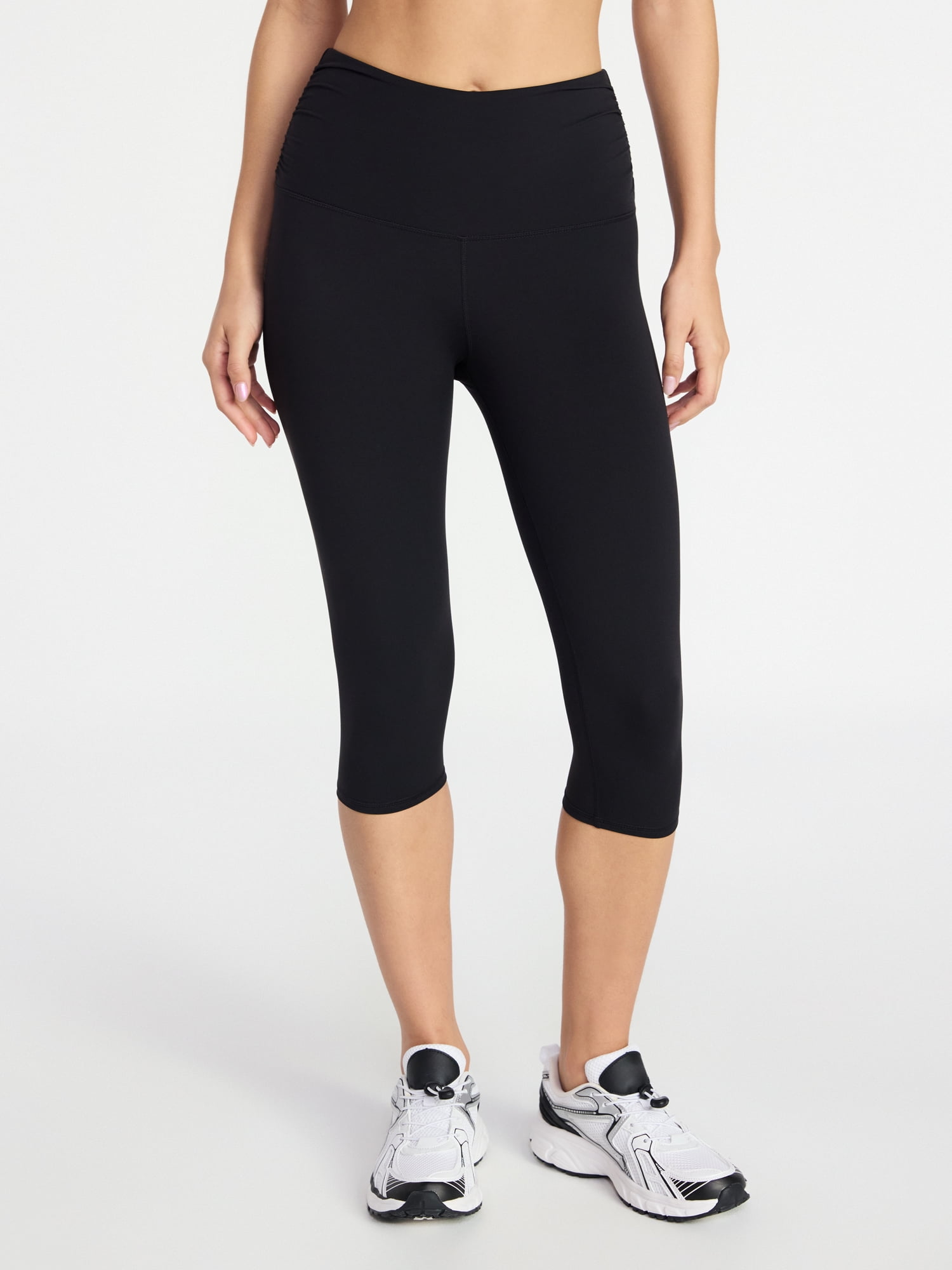 Avia Women's Side Ruched Color Capri, Sizes XS-XXXL - Walmart.com