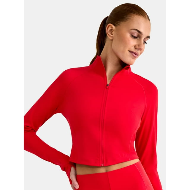 Avia Women's SoftSculpt Crop Jacket, Sizes XS-XXXL - Walmart.com