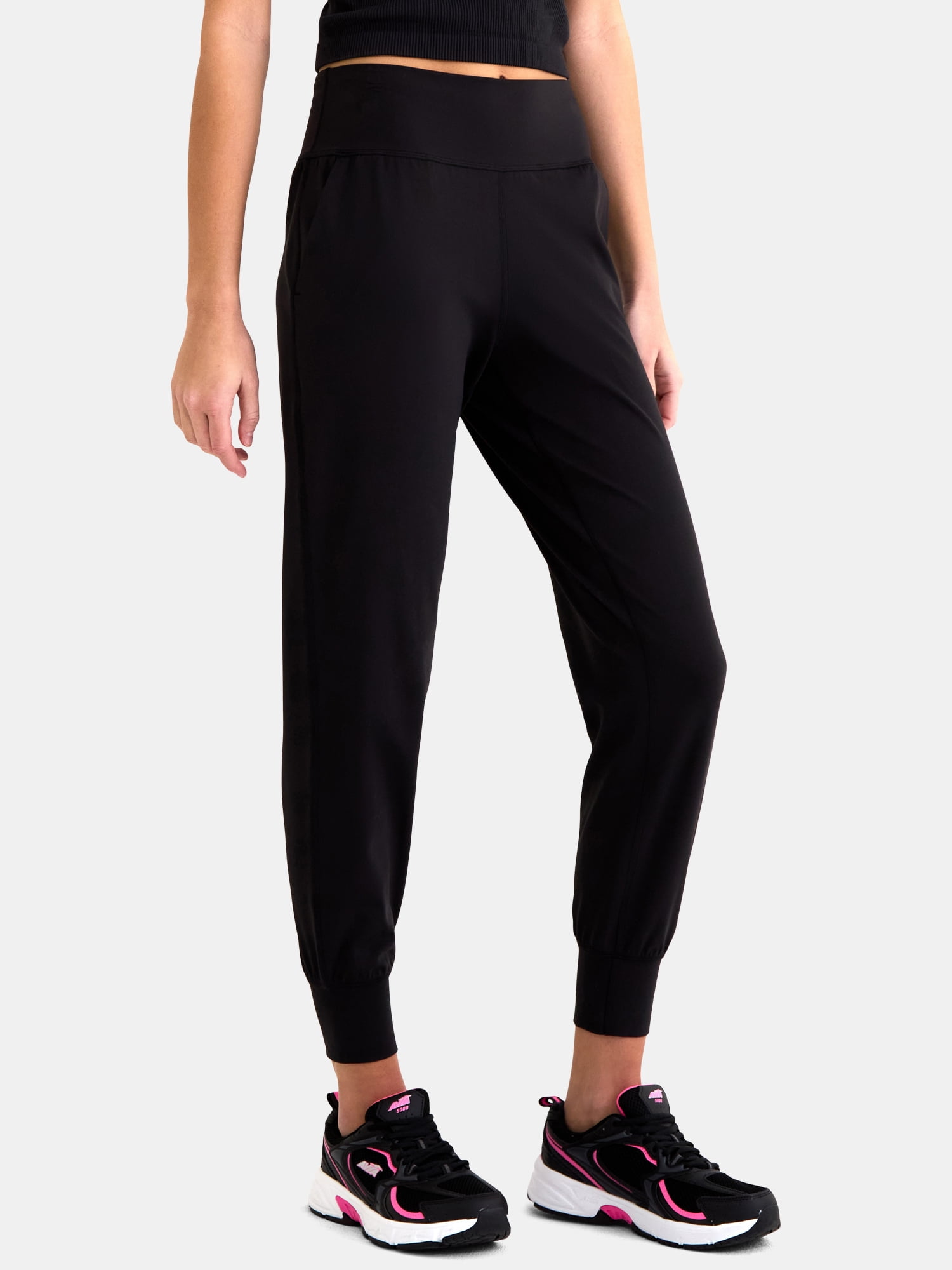 Avia SoftSculpt Women's Joggers Sizes XS-3XL, High-Rise, 4-Way Stretch, Moisture-Wicking ...