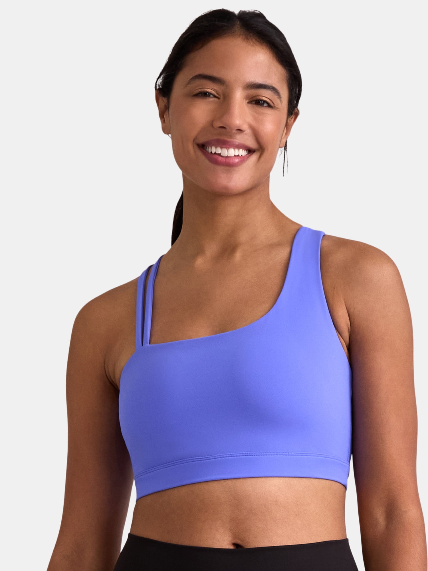 Avia Women's and Women’s Plus SoftSculpt One Shoulder Sports Bra, Sizes XS-4X - Walmart.com