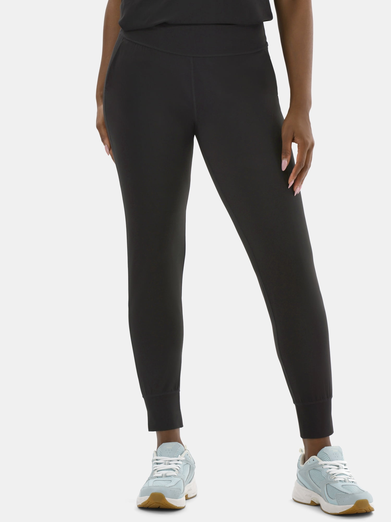 Avia Women's and Women's Plus SoftSculpt High-Rise Joggers with Side ...