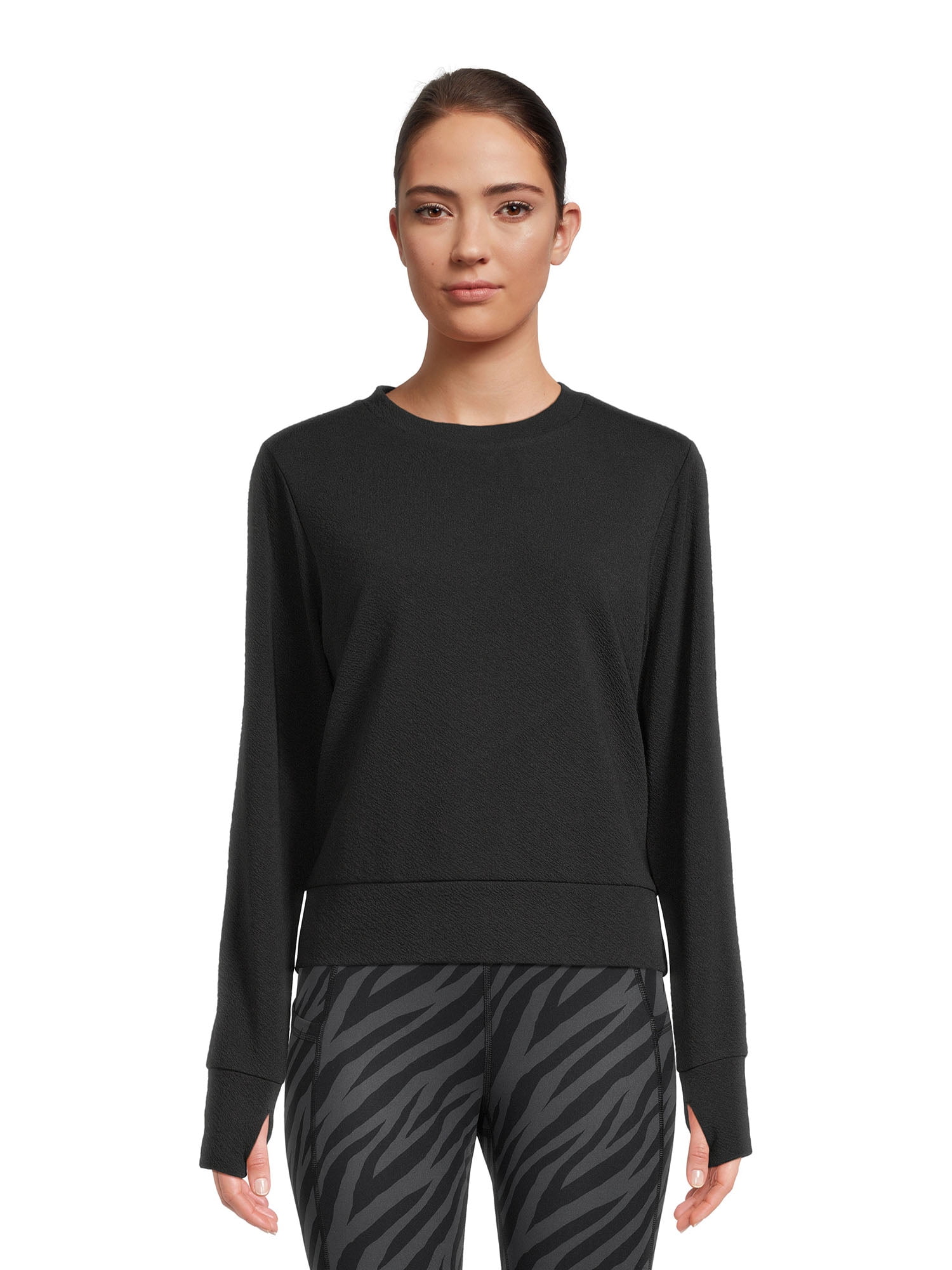 Avia women's Textured Tee - Long Sleeve T-Shirt - Walmart.com