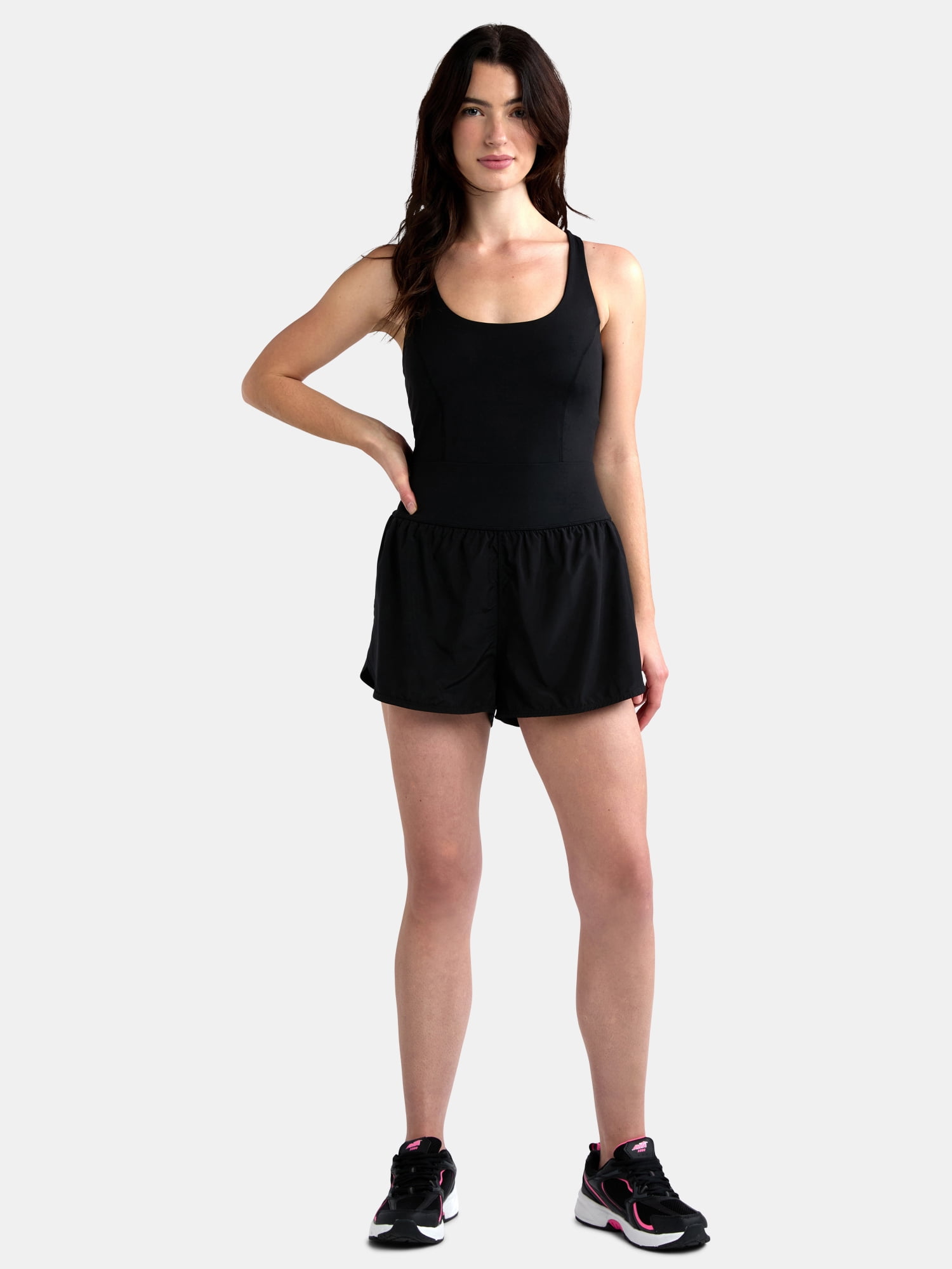 Avia Women's Active Bodysuit with Built-in Bra, Sleeveless, Moisture ...