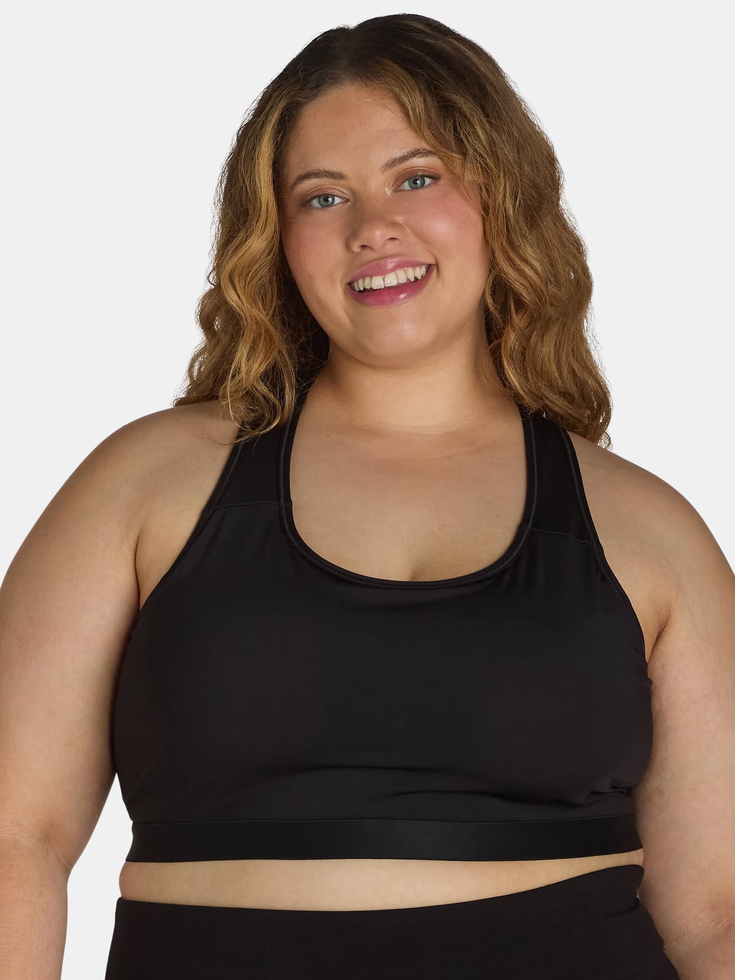 Avia High Impact Sports Bra - Adjustable Velcro Straps - Walmart.com