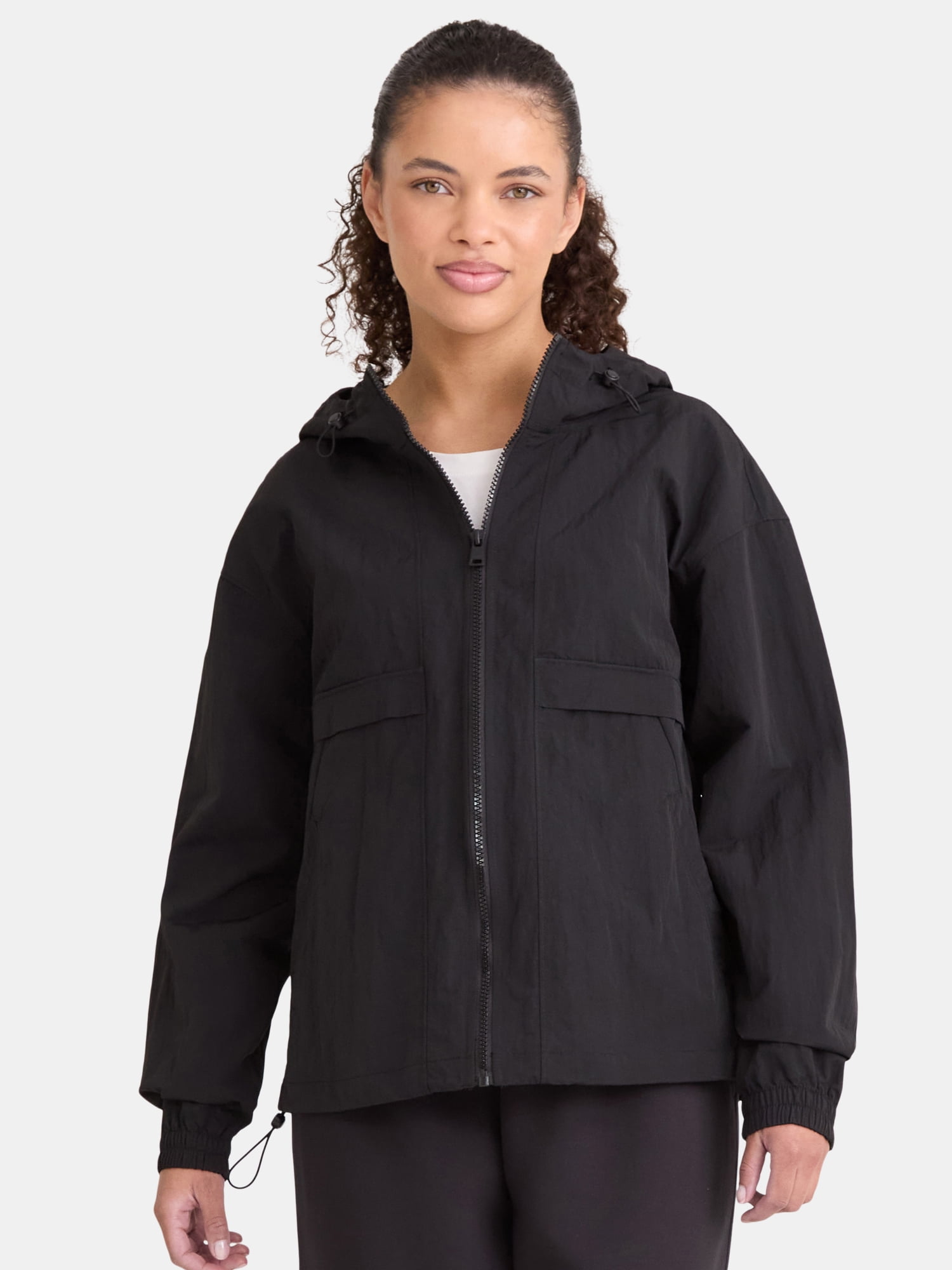 Avia Women's Water-Repellent Hike Jacket XS to 4X with Hood and Curved ...