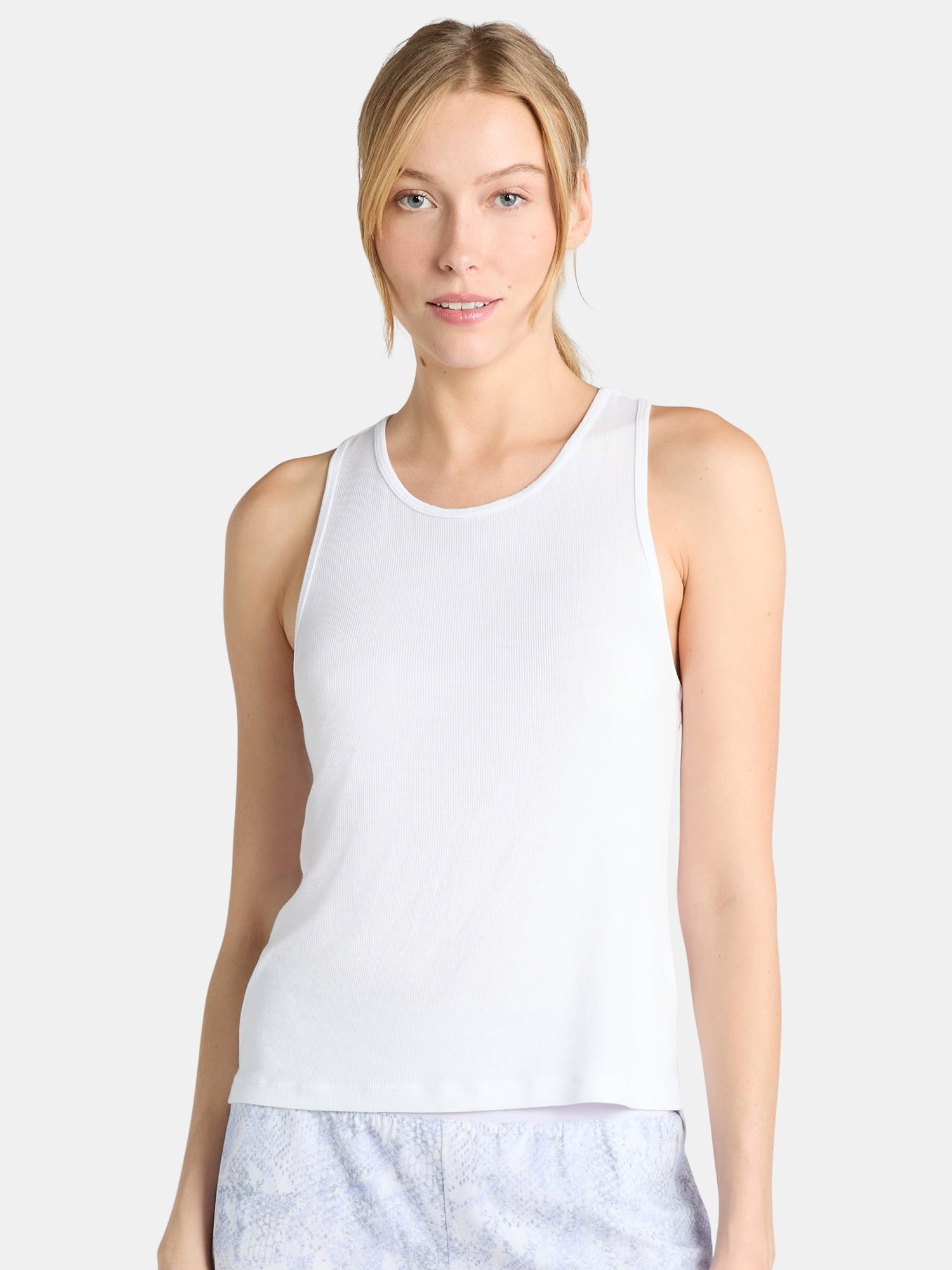 Avia Women's Plus Ribbed Shirred Back Tank Top XS-4X - Walmart.com