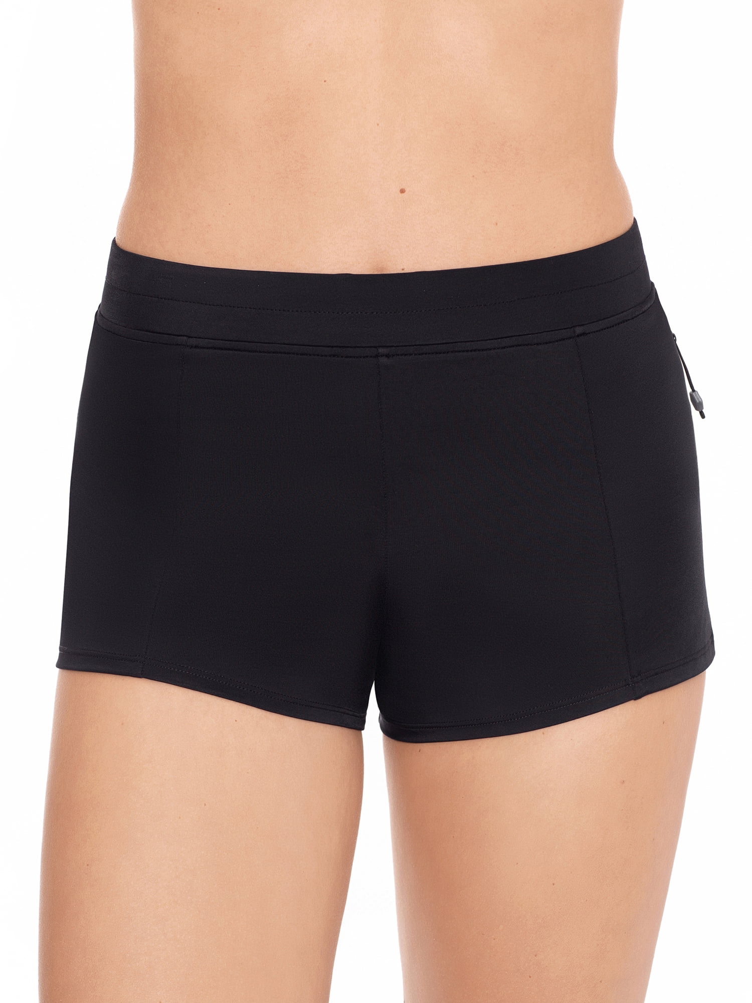 Avia Women's and Women's Plus Size Rich Black Swim Short Swimsuit ...