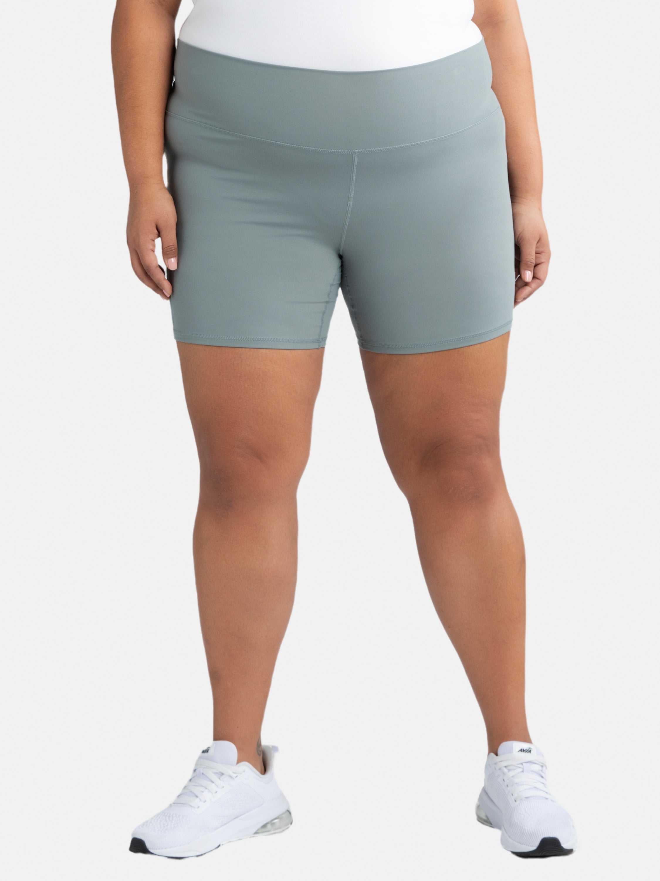 Avia Women's and Women's Plus SoftSculpt High Rise Bike Shorts, Sizes ...