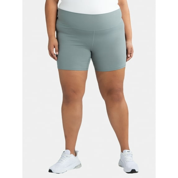 Avia Women's and Women's Plus SoftSculpt High Rise Bike Shorts, Sizes ...