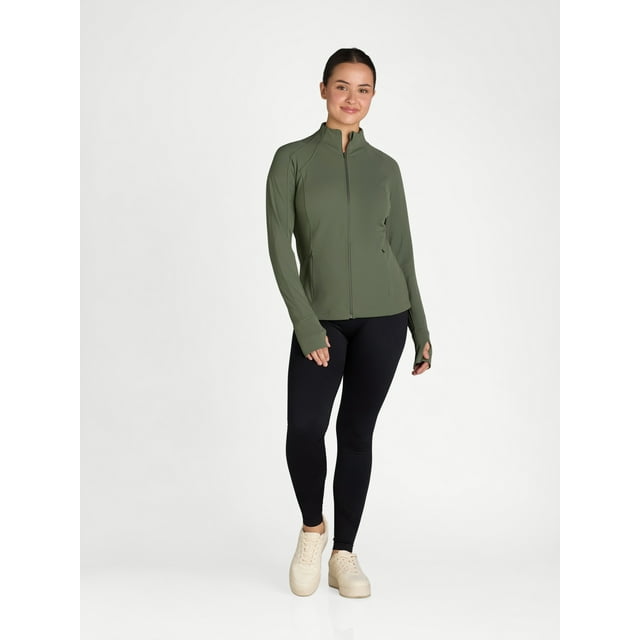 Avia Women's and Women's Plus SoftSculpt Zip-Up Active Jacket, Sizes XS ...