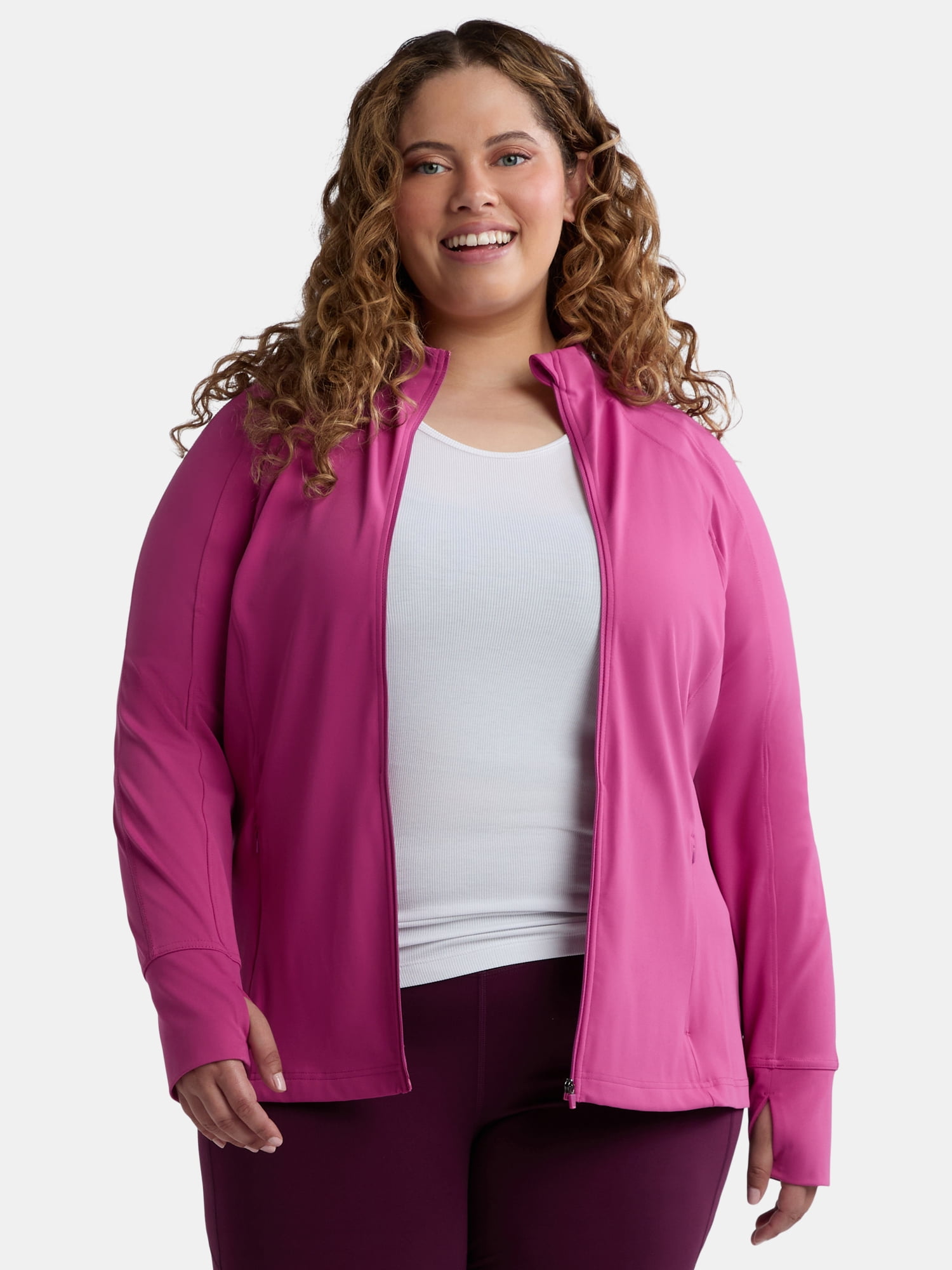 Avia SoftSculpt Women's Active Jacket with Zip Front and Pockets ...