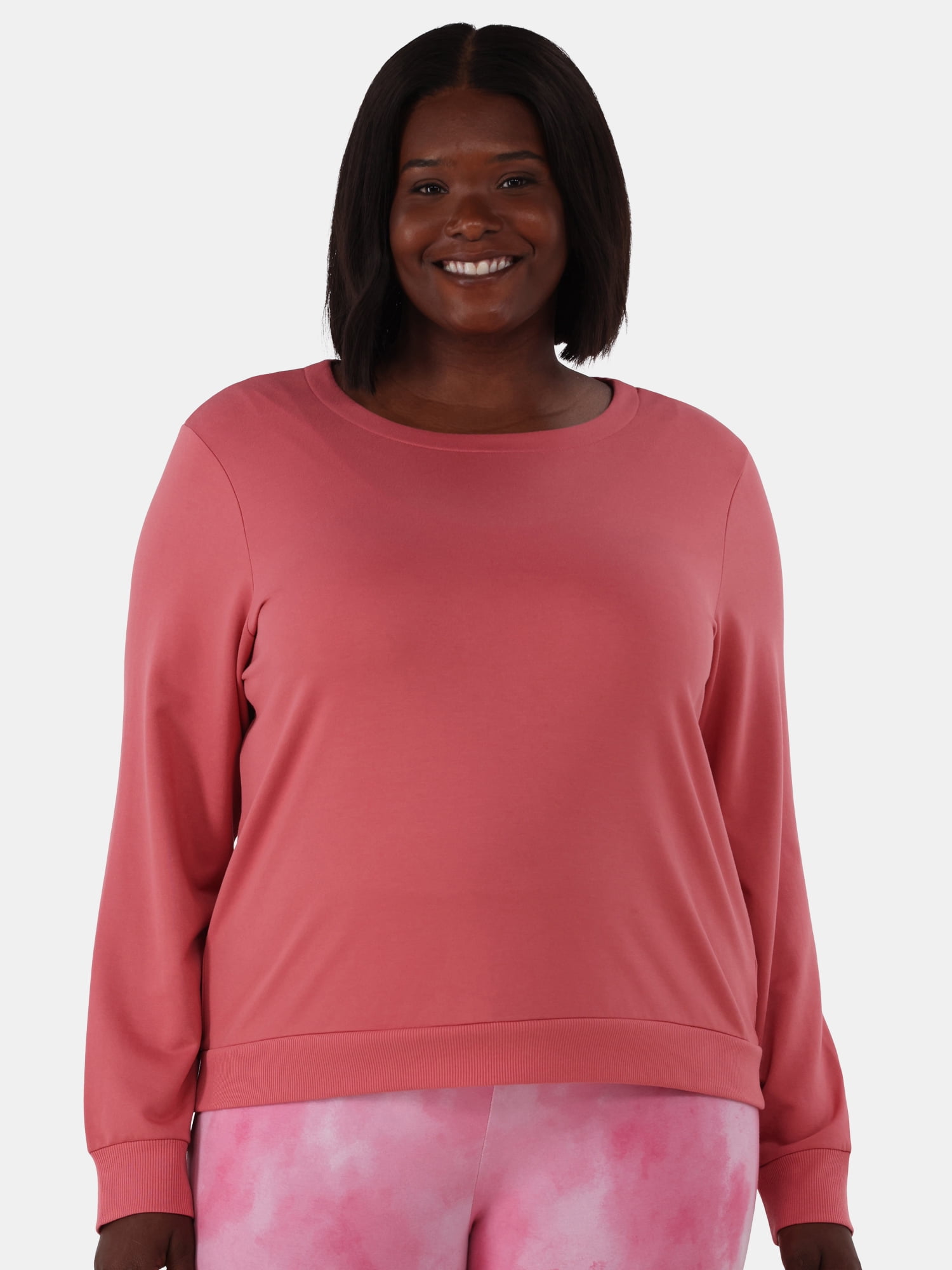 Avia Women's and Women's Plus Twist Back Top with Long Sleeves, Sizes ...