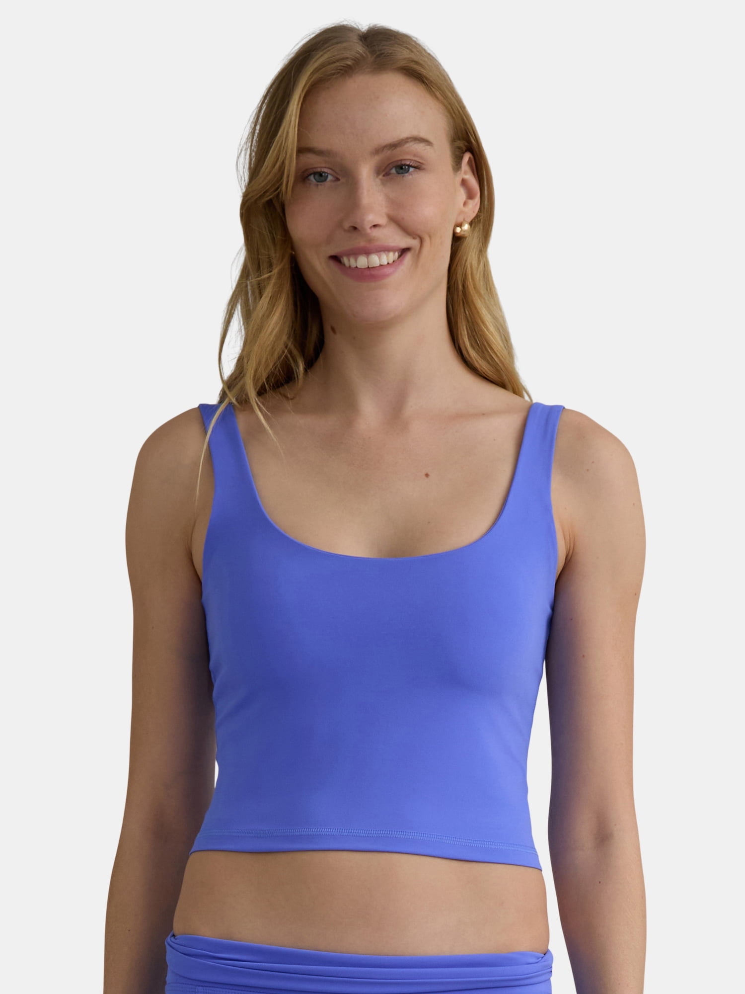Avia SoftSculpt Longline Sports Bra for Women Moisture-Wicking Medium ...