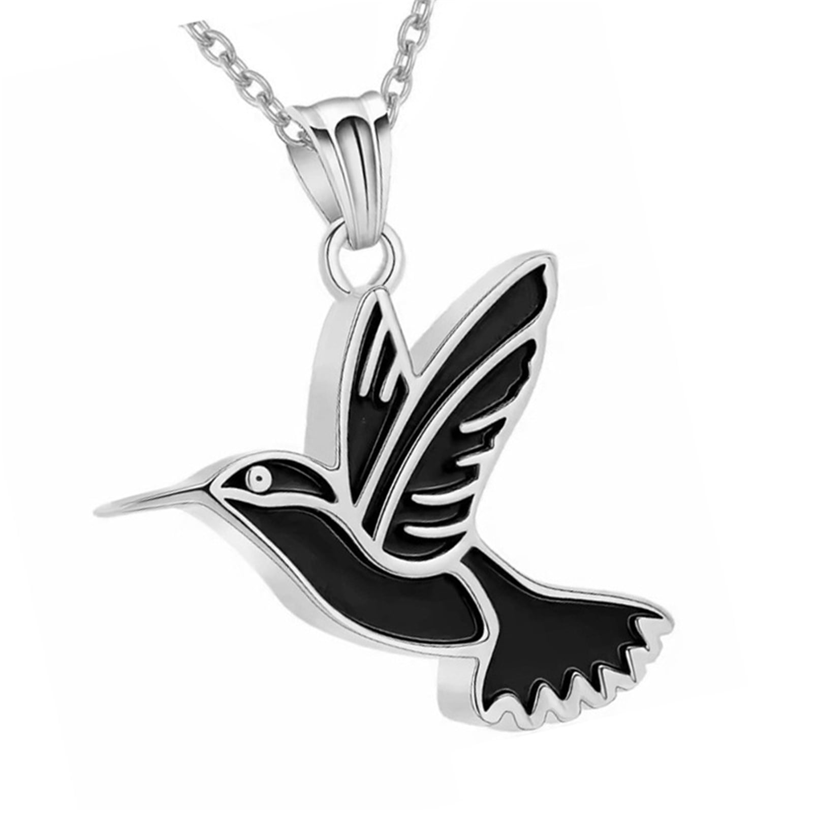 Avian-Engraved Pet Memorial Necklace Secure Ashes Holder with ...