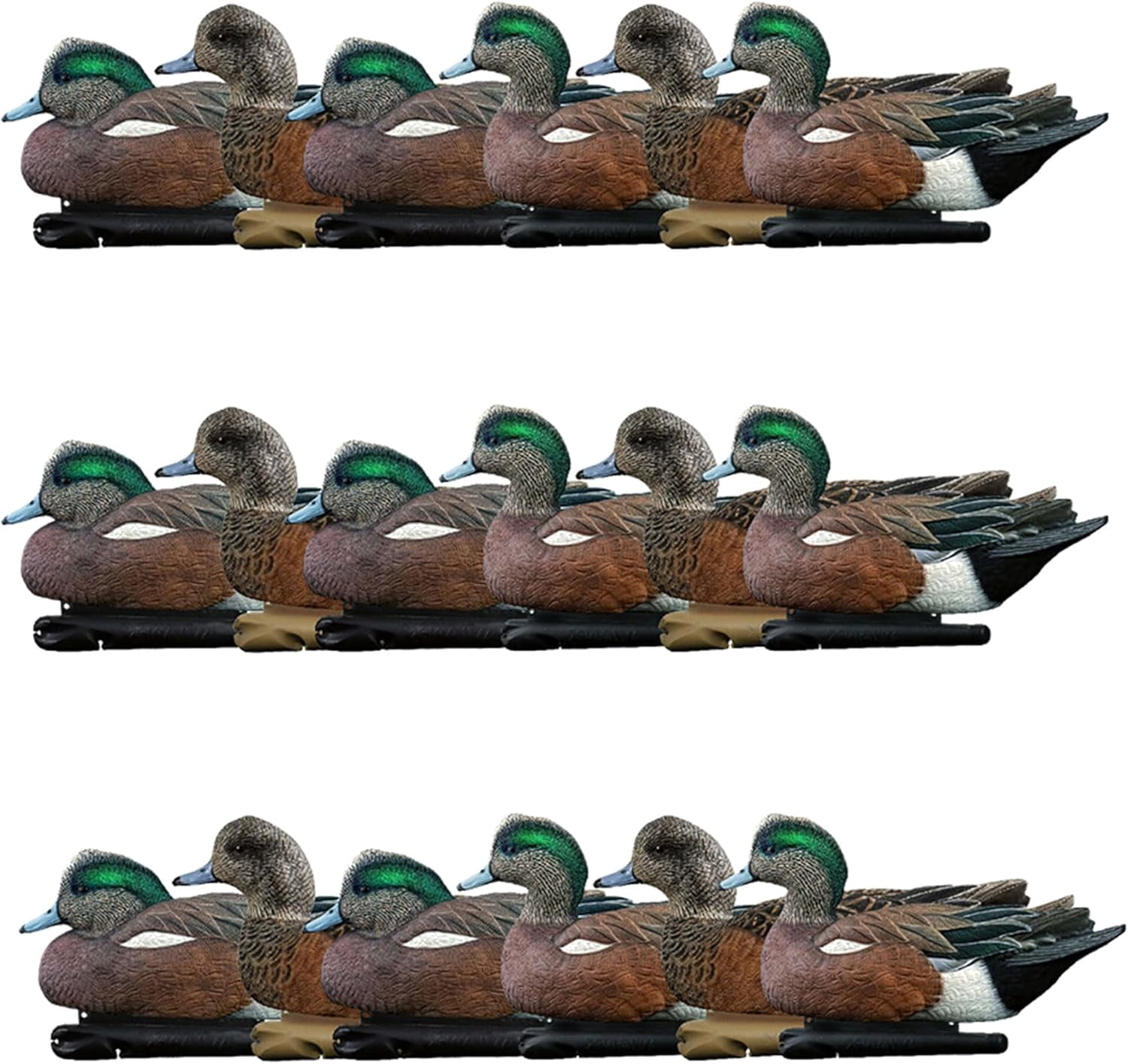 Avian X Topflight Wigeons, Rugged Realistic Floating Decoys, 18 Pack ...