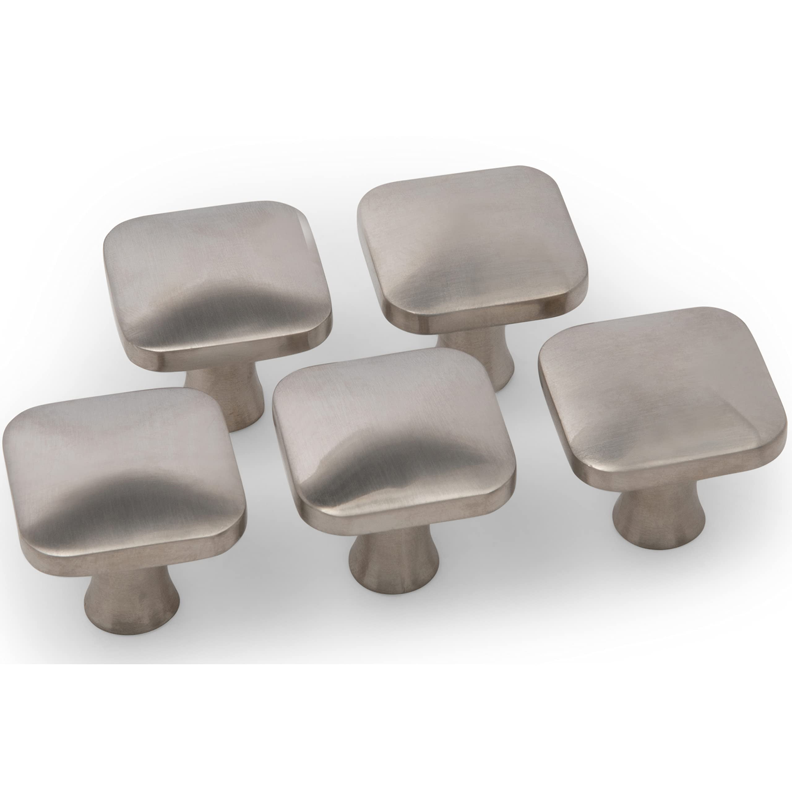 "High Quality Aviano Kitchen Metal Cabinet Square Knob in Satin Nickel ...