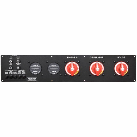 Aviara Boat Battery Switch Panel 501264B | AV40 w/ Seakeeper Black ...