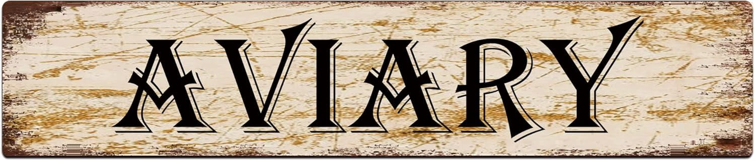 Aviary Street Sign Vintage Sign Retro Metal Plaque Bar Pub Poster Wall ...