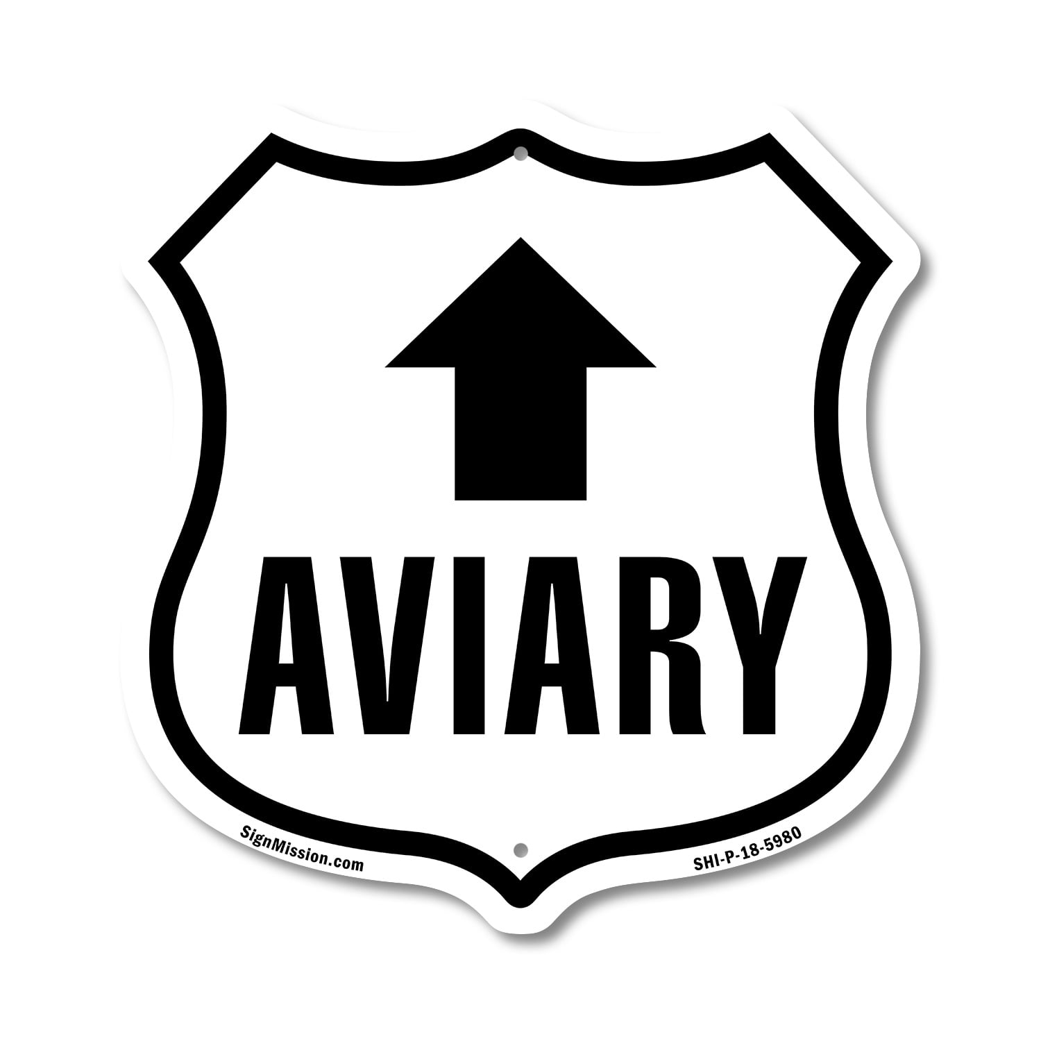 Aviary Up (2 Pack) 18 inch X 18 inch Shield Shaped Commercial Grade ...