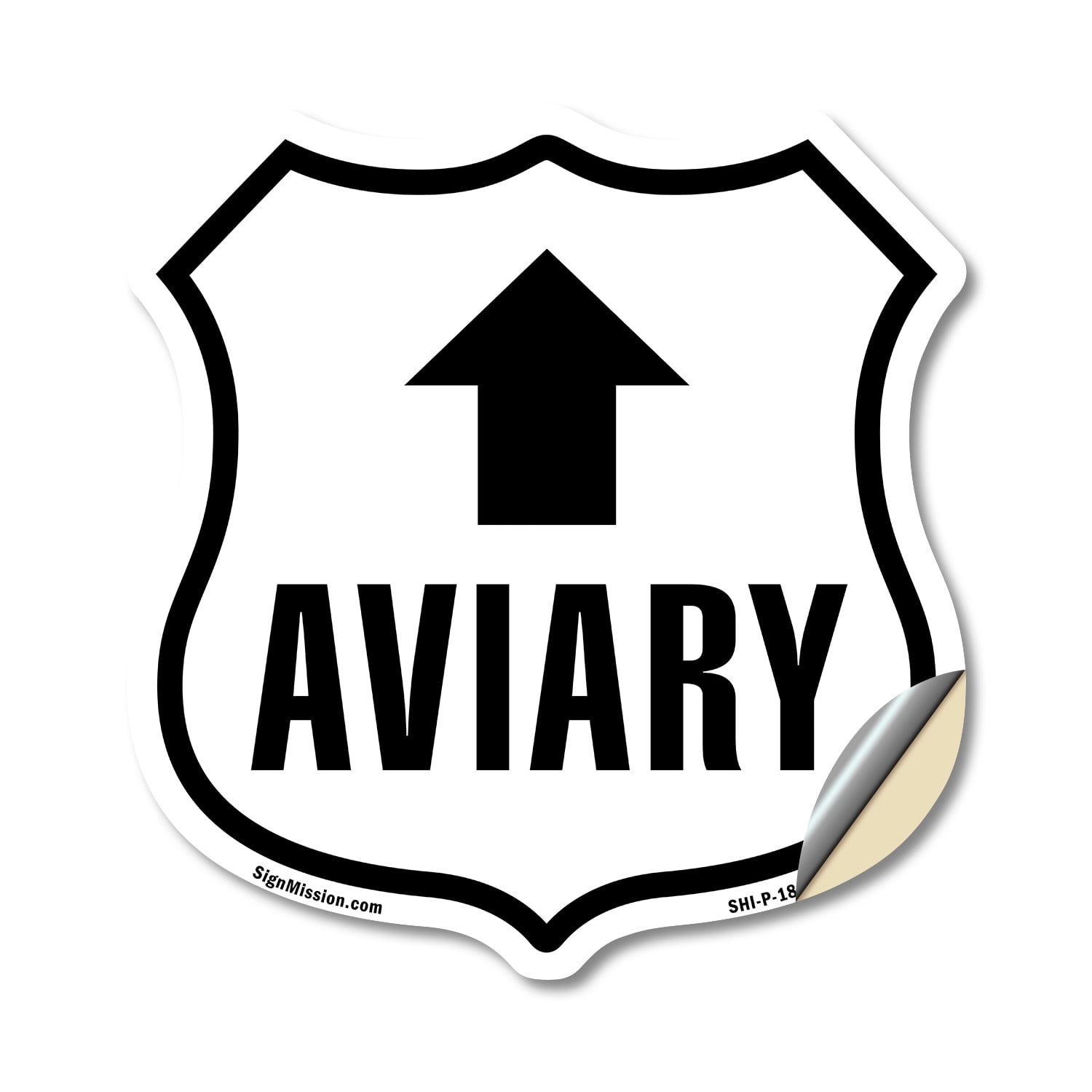 Aviary Up (2 Pack) 4 inch X 4 inch Shield Shaped Heavy Duty 3.2 mil ...