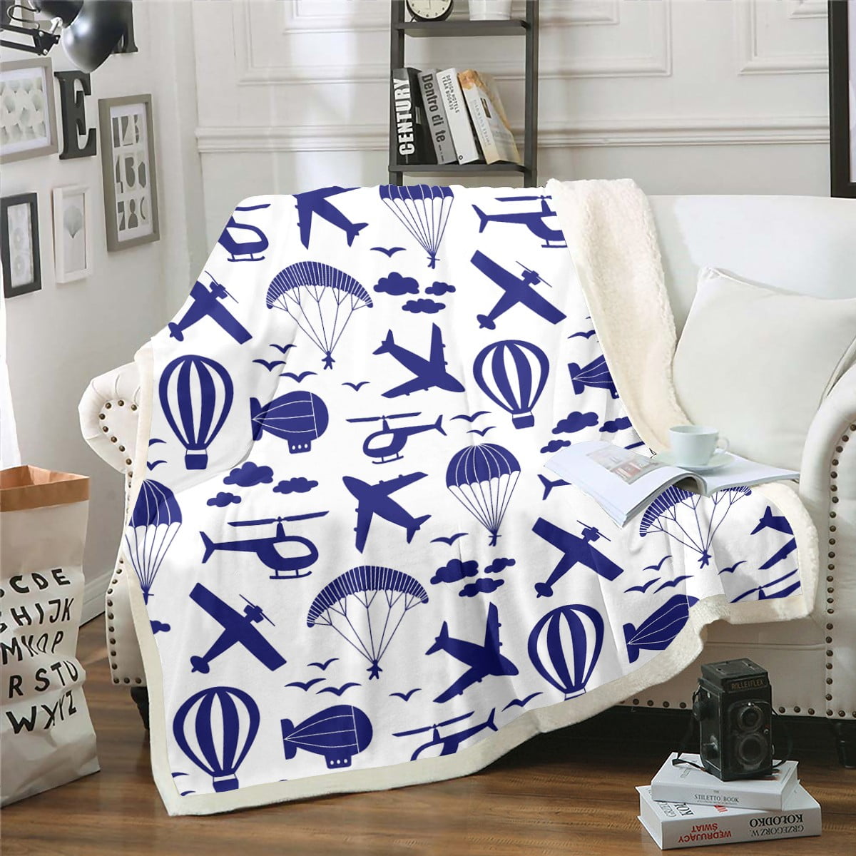 Aviation Aircraft Blanket Airplane Throw Blanket 50"x60",Hot Air ...