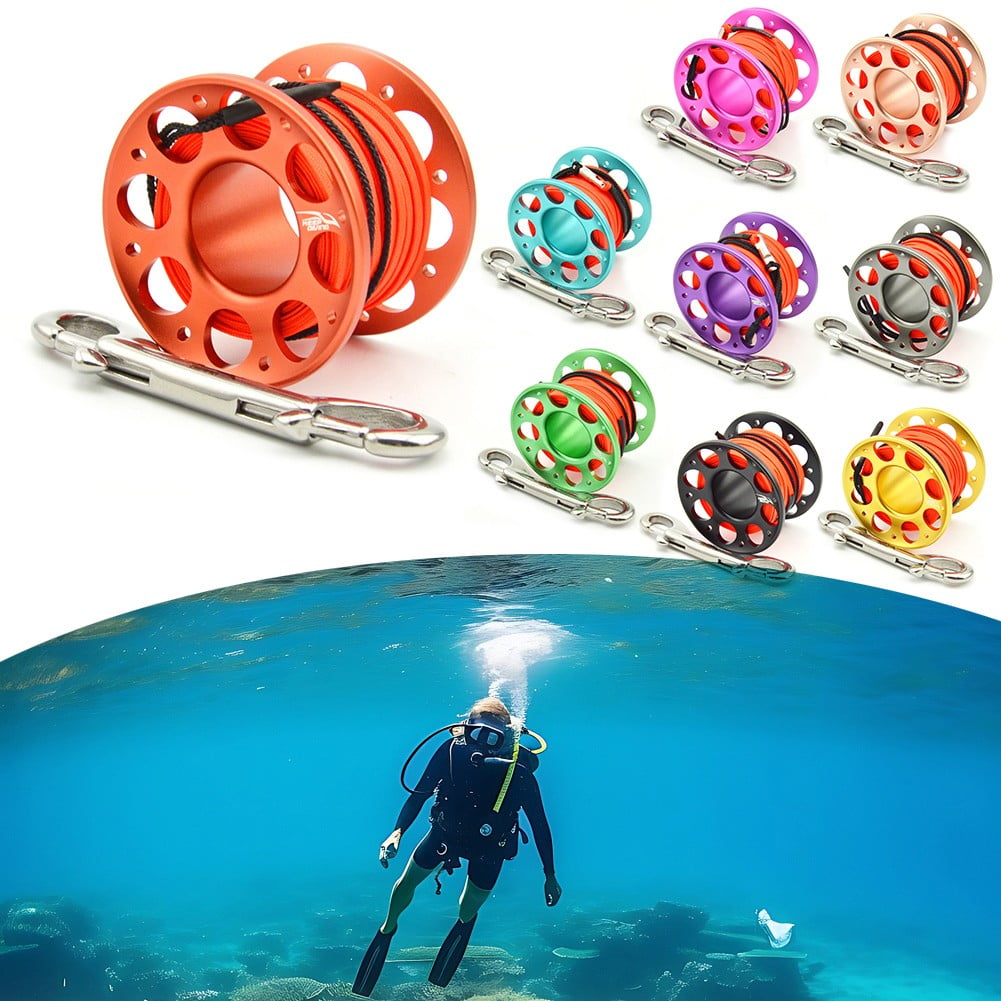 Aviation Aluminum Scuba Gear Reel Lightweight Compact Design for Dives ...