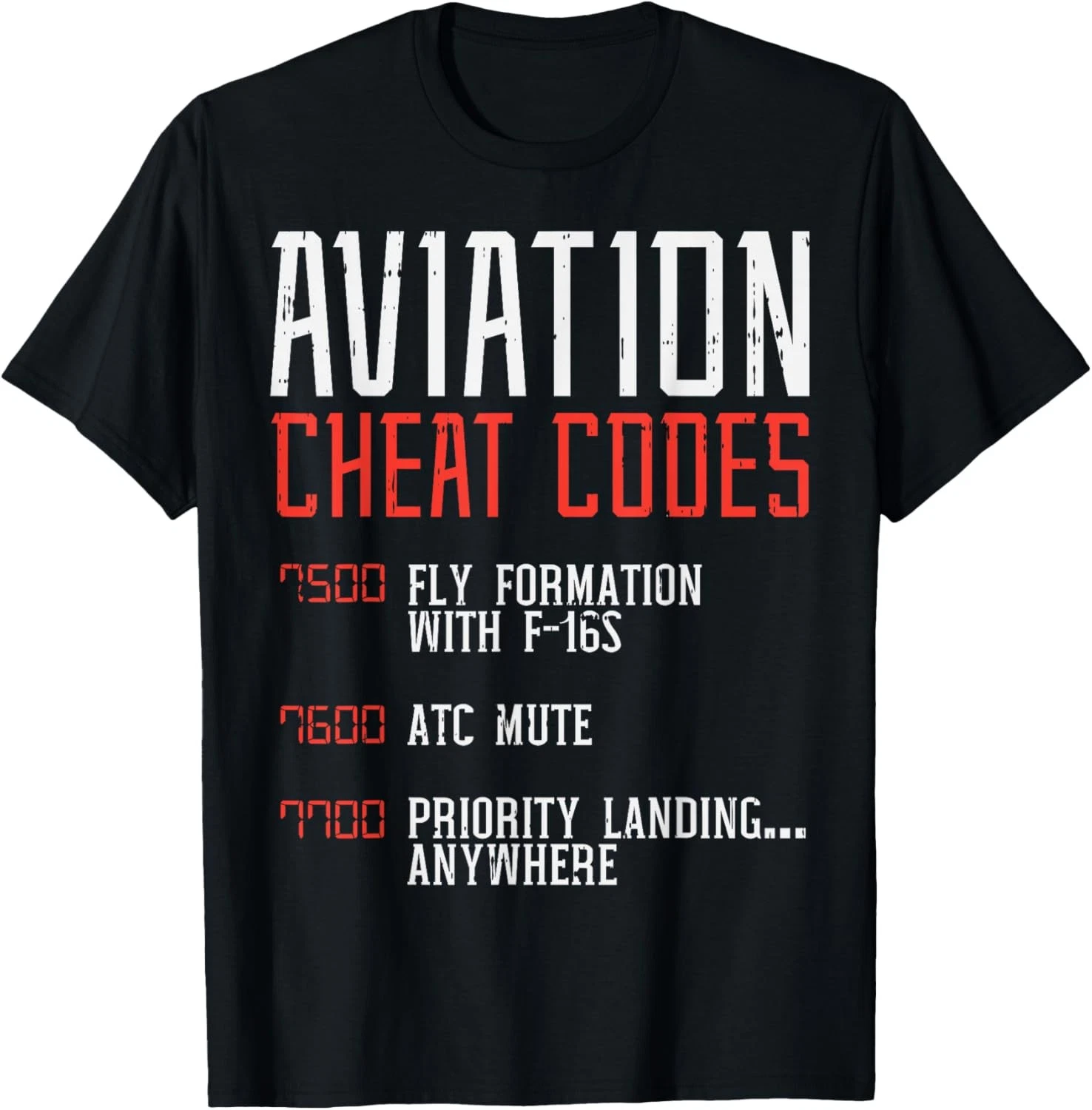 Aviation Cheat Codes Pilot Airplane Humor ATC Funny Flying Unisex T ...