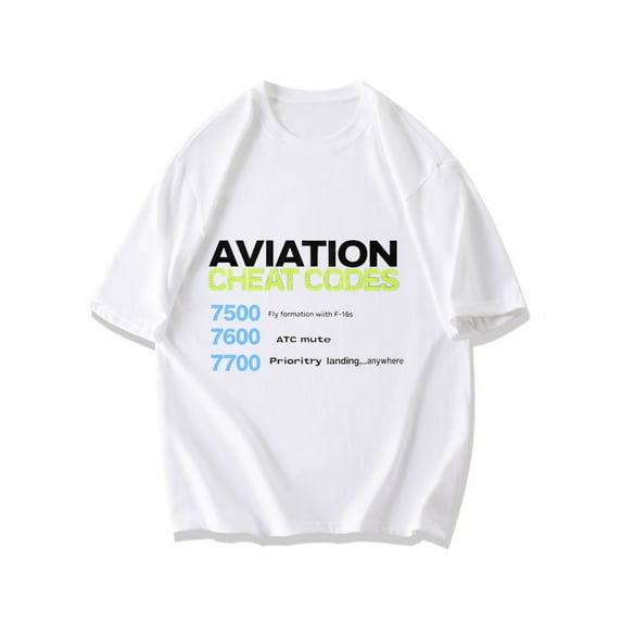 Aviation Cheat Codes T-Shirt Black Flight Frequency Numbers And ...
