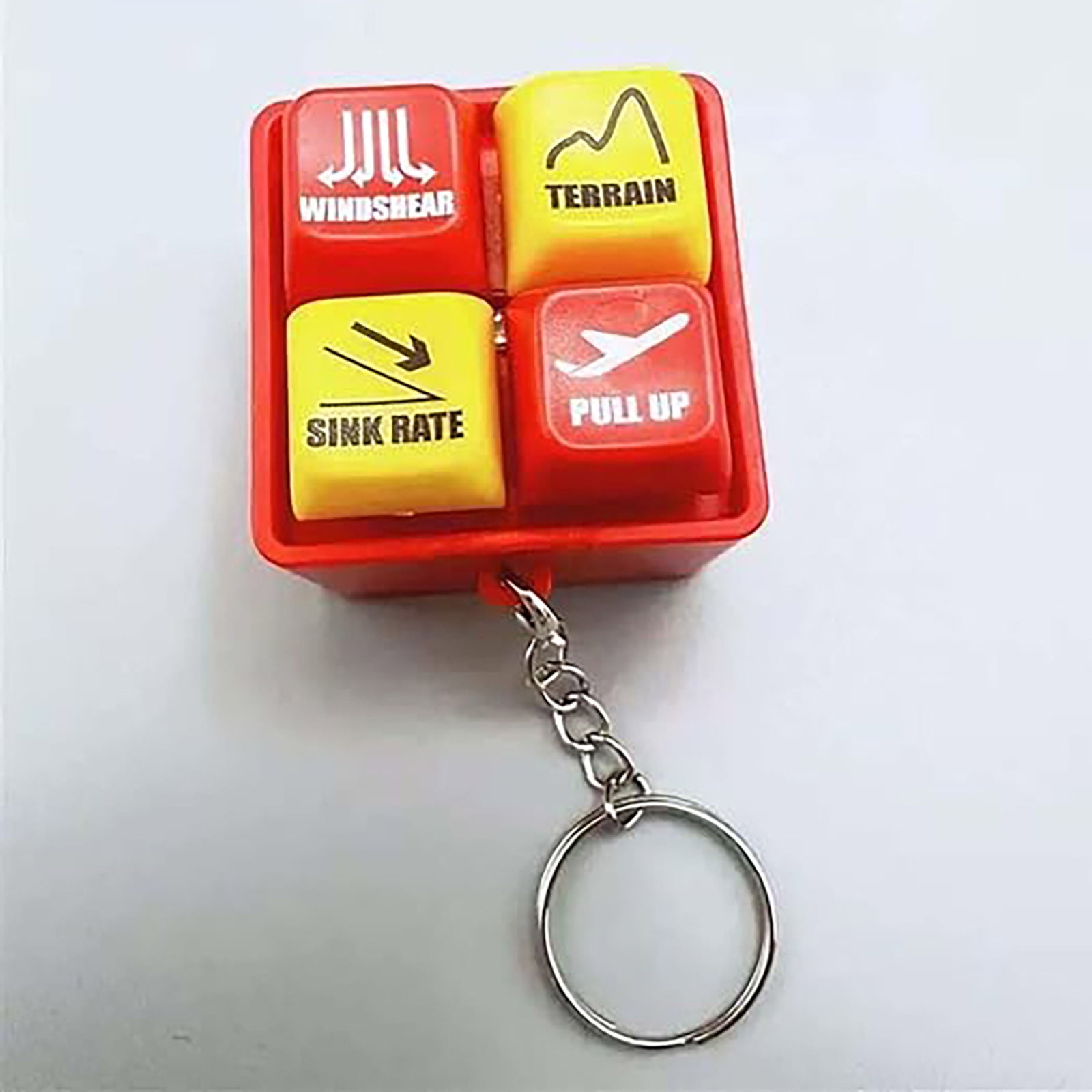 Aviation Cockpit Emergency Alert Keychain 4-Button Pilot & Crew Warning ...