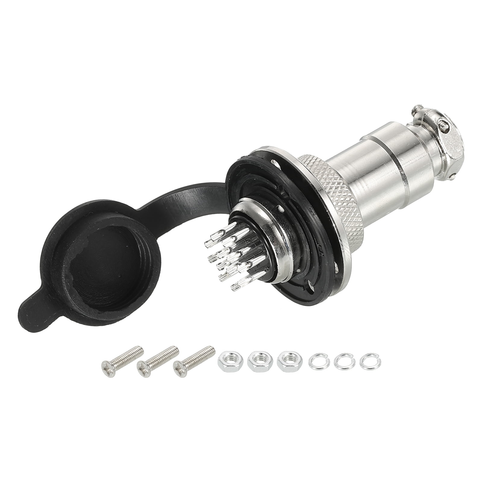 Aviation Connector GX20 12Pin 20mm Silver Male Female Panel Metal ...