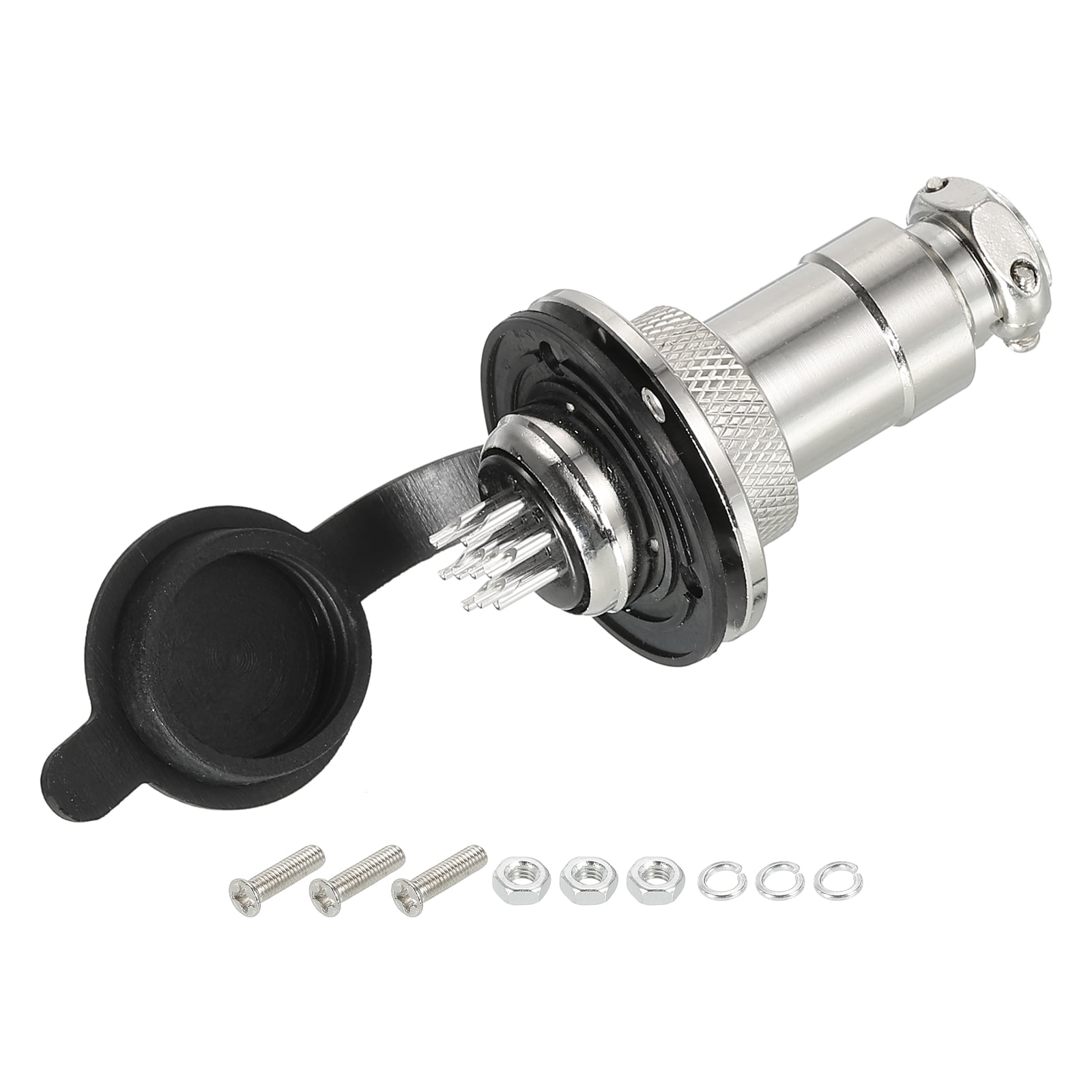 Aviation Connector GX20 9Pin 20mm Silver Male Female Panel Metal ...