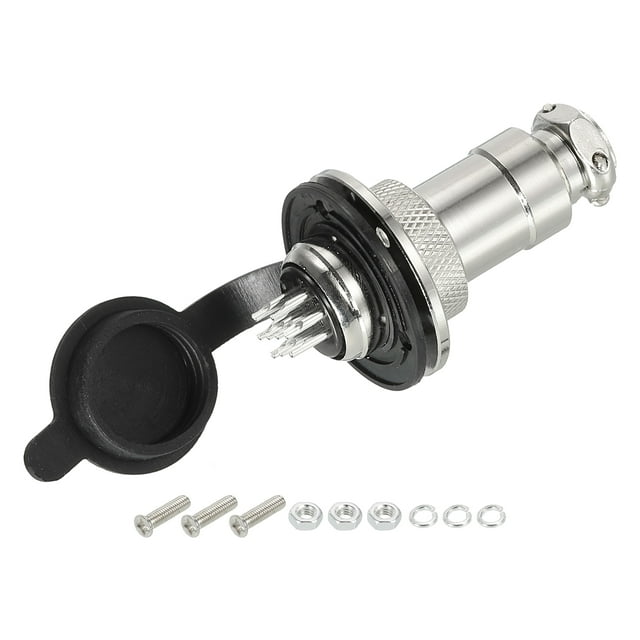 Aviation Connector GX20 9Pin 20mm Silver Male Female Panel Metal ...