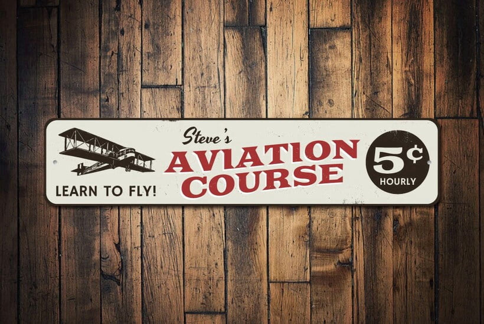 Aviation Course Sign Pilot Gift Airplane Pilot Sign Aviation Lover Gift ...