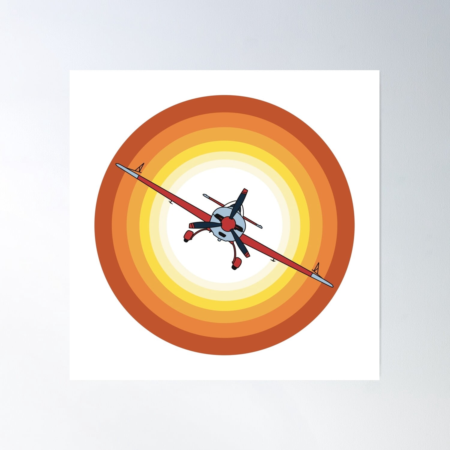Aviation Design Extra Ng Stunt Plane Flying At Sunset Poster Wall Art ...