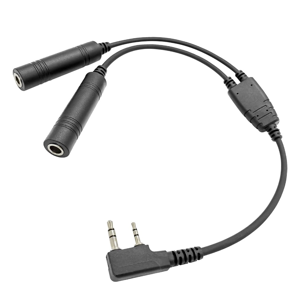 Universal Aviation Headset to 2 Pin Radio Adapter Cable for RT15 RT17 ...