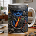 Aviation Electrician Mug 3D Effect Personalized Aircraft Maintenance ...