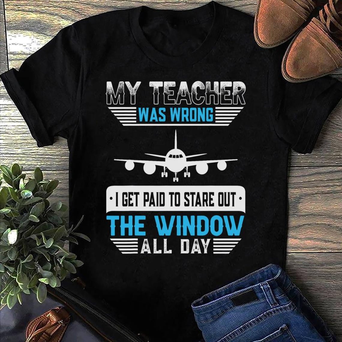 Aviation Funny Airplane Pilot Airplane T Shirt, Gift for Airplane Lover ...