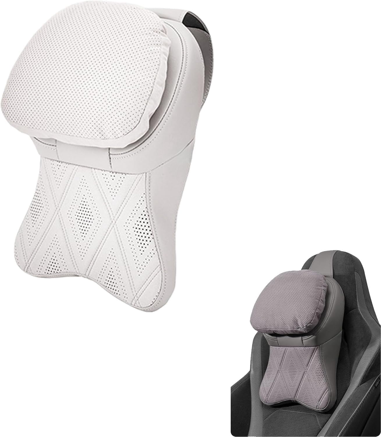 Aviation-Grade PU Leather Car Headrest with 100% Memory Foam, Fiber ...