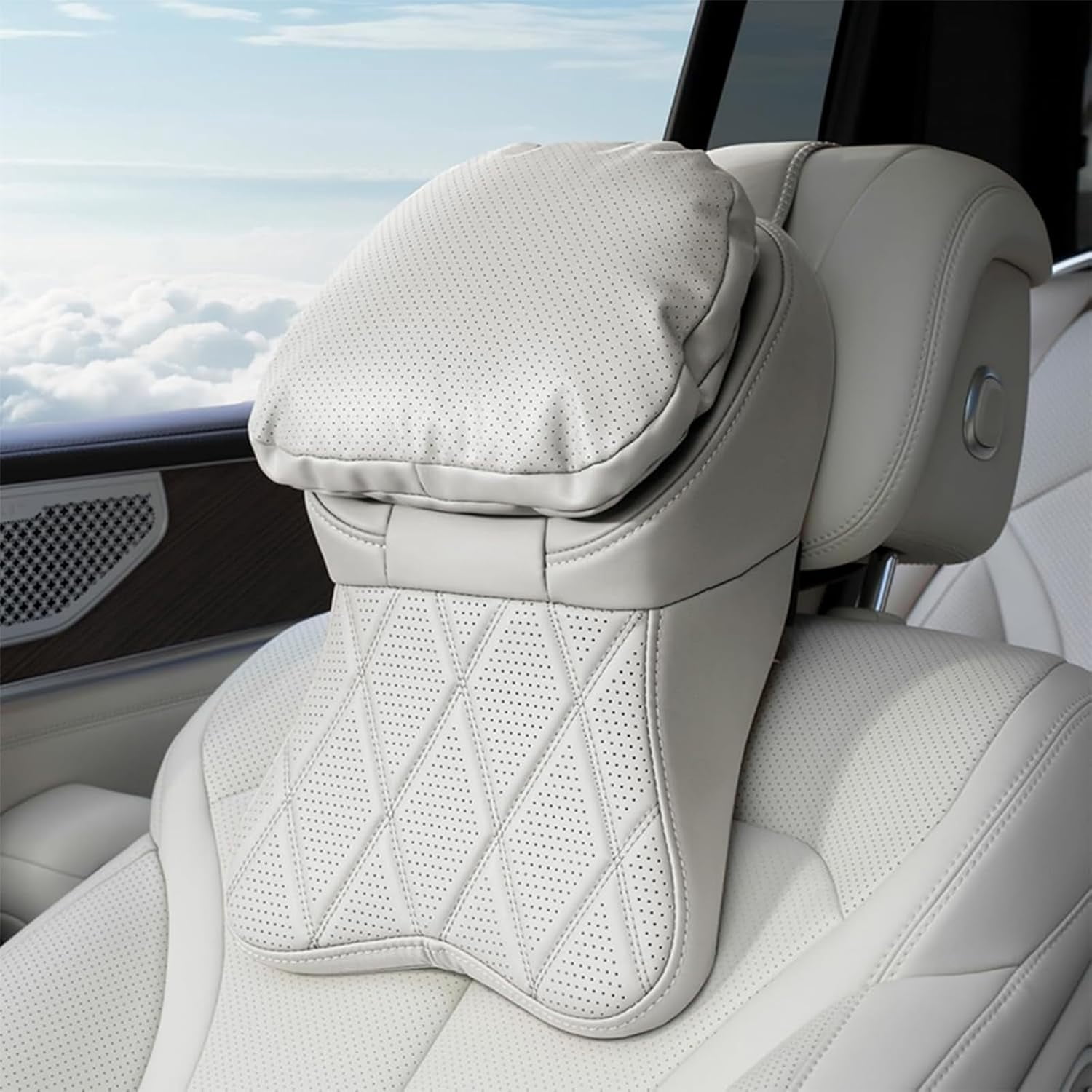 Aviation-Grade Pu Leather Car Headrest,2026 New Memory Foam Car Neck ...