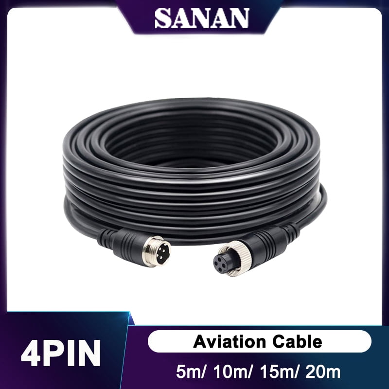 Aviation Head Extension Cable 4PIN Connector for Vehicle Camera Monitor ...