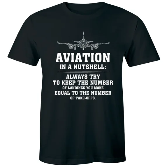 Aviation In A Nutshell Funny Pilot Quote Airplane Flying Flight Unisex ...