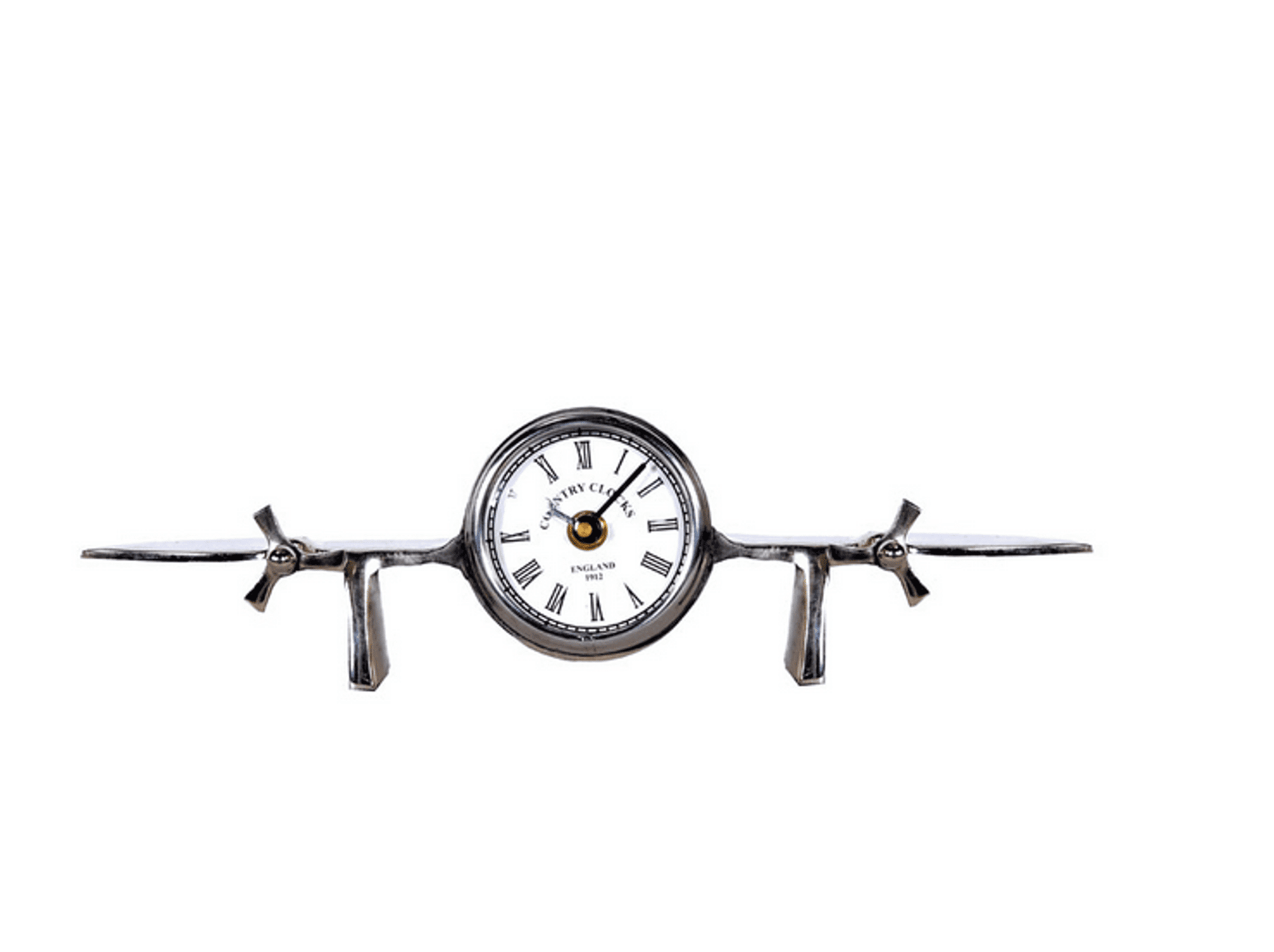 Aviation-Inspired Hand-Cast Aluminium Table Clock 1 - Walmart.com
