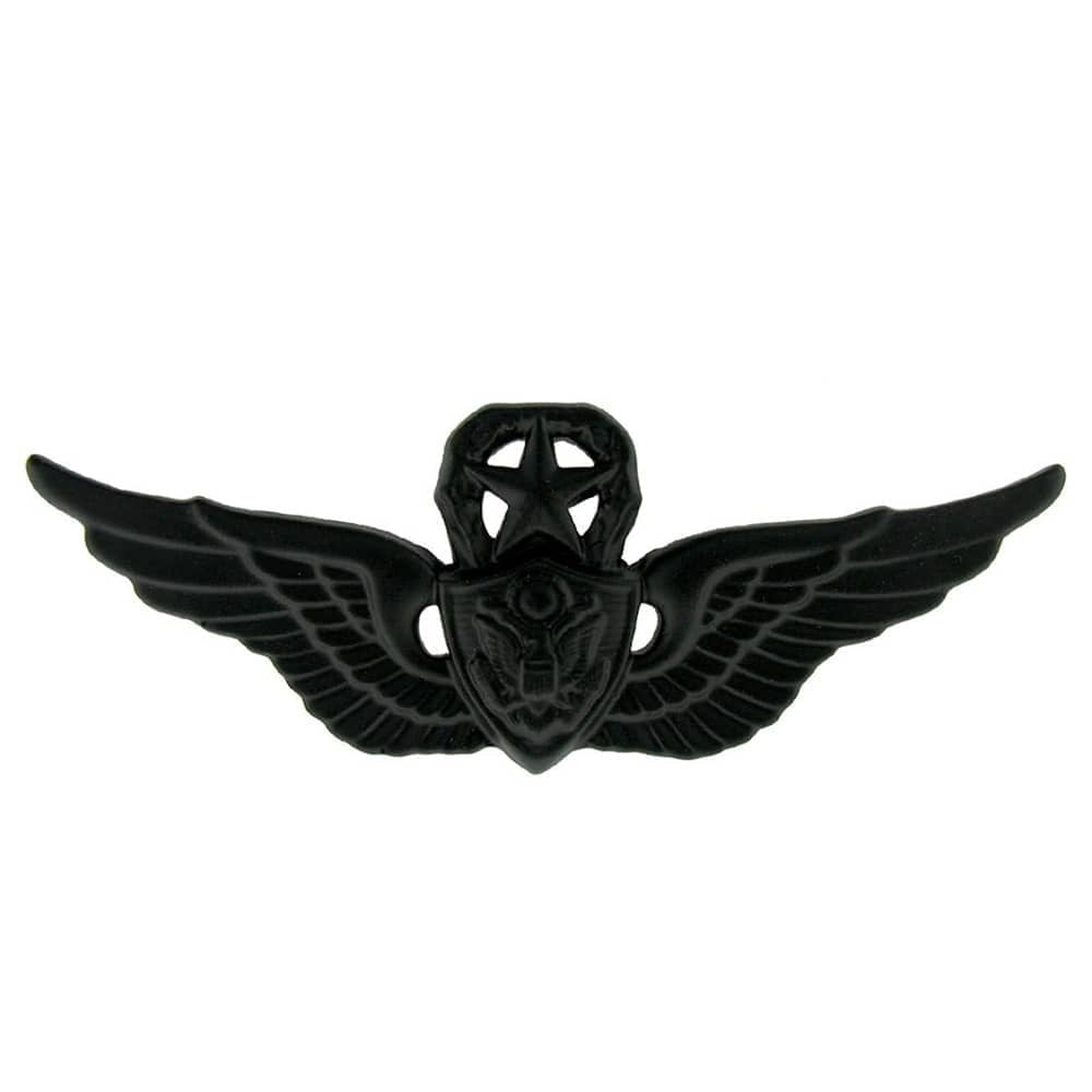 Army Master Aviation Aircraft Crewman Badge – Black Metal Pin-On ...