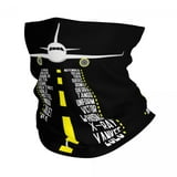 Aviation Plane Crossing Bandana Neck Gaiter Windproof Face Scarf Cover ...