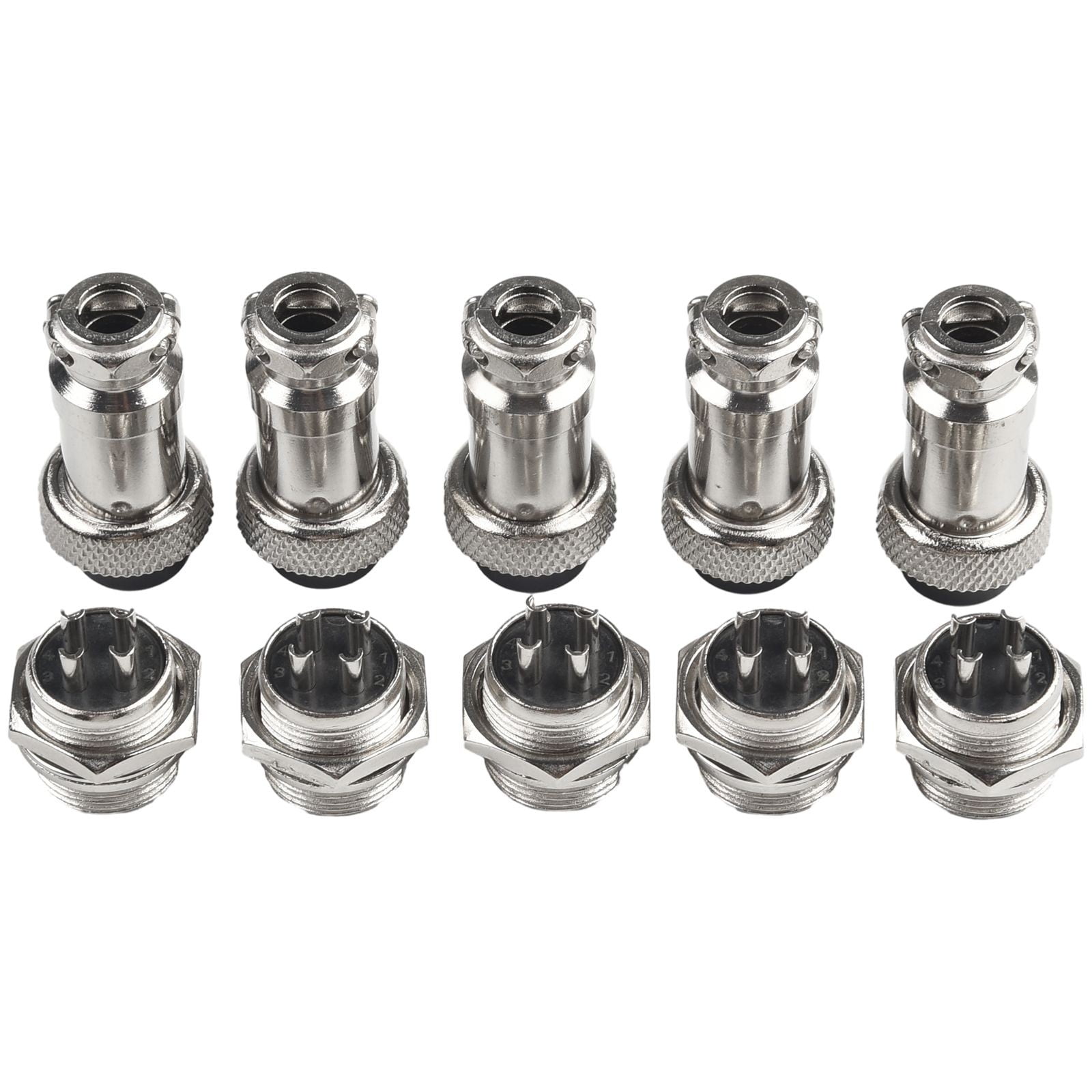 Aviation Plug Connector 16mm GX16-4 Panel Wire Metal Male Female 4Pin ...