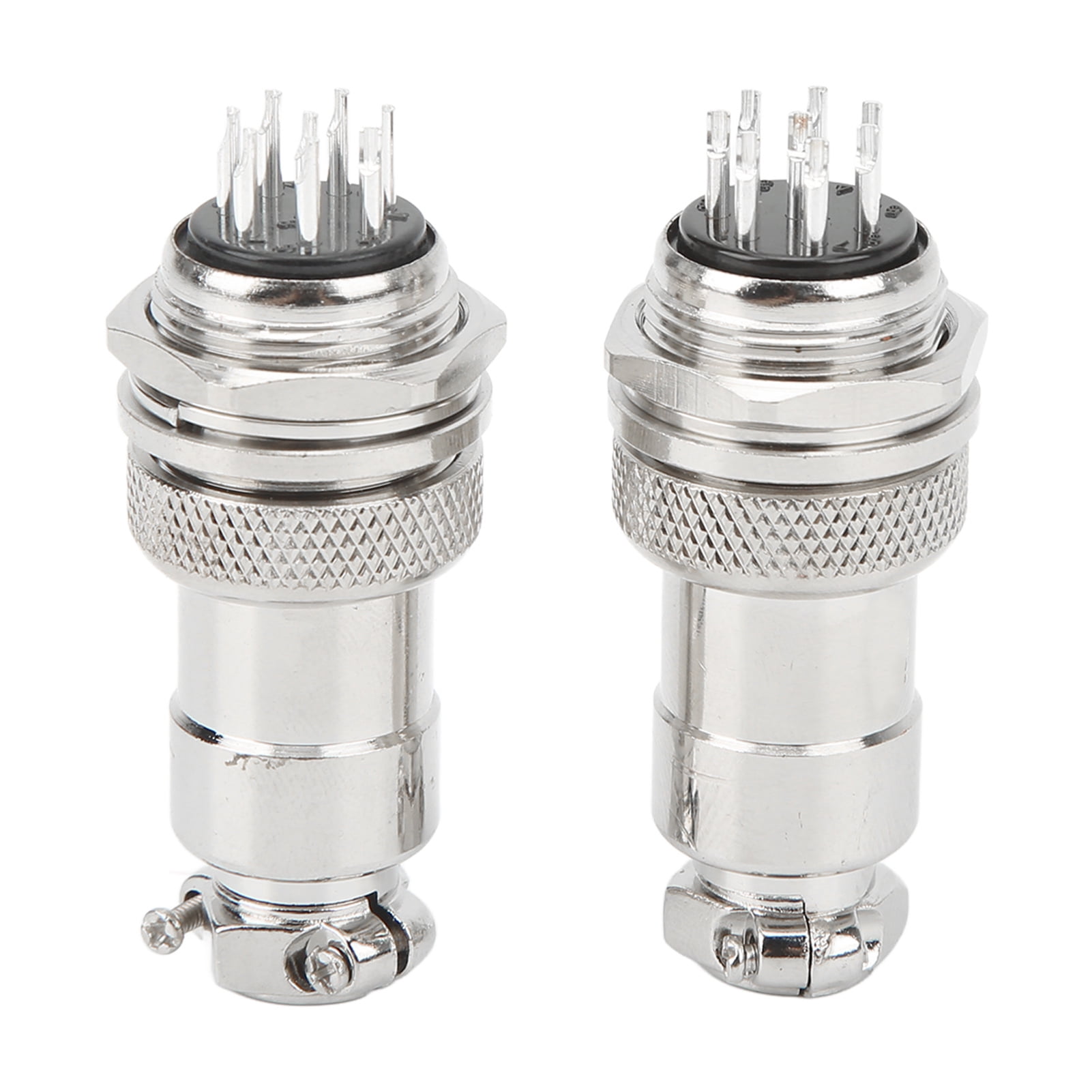 Aviation Plug Socket Cable Connector Panel Mount 8 Pin Male Female 20mm ...