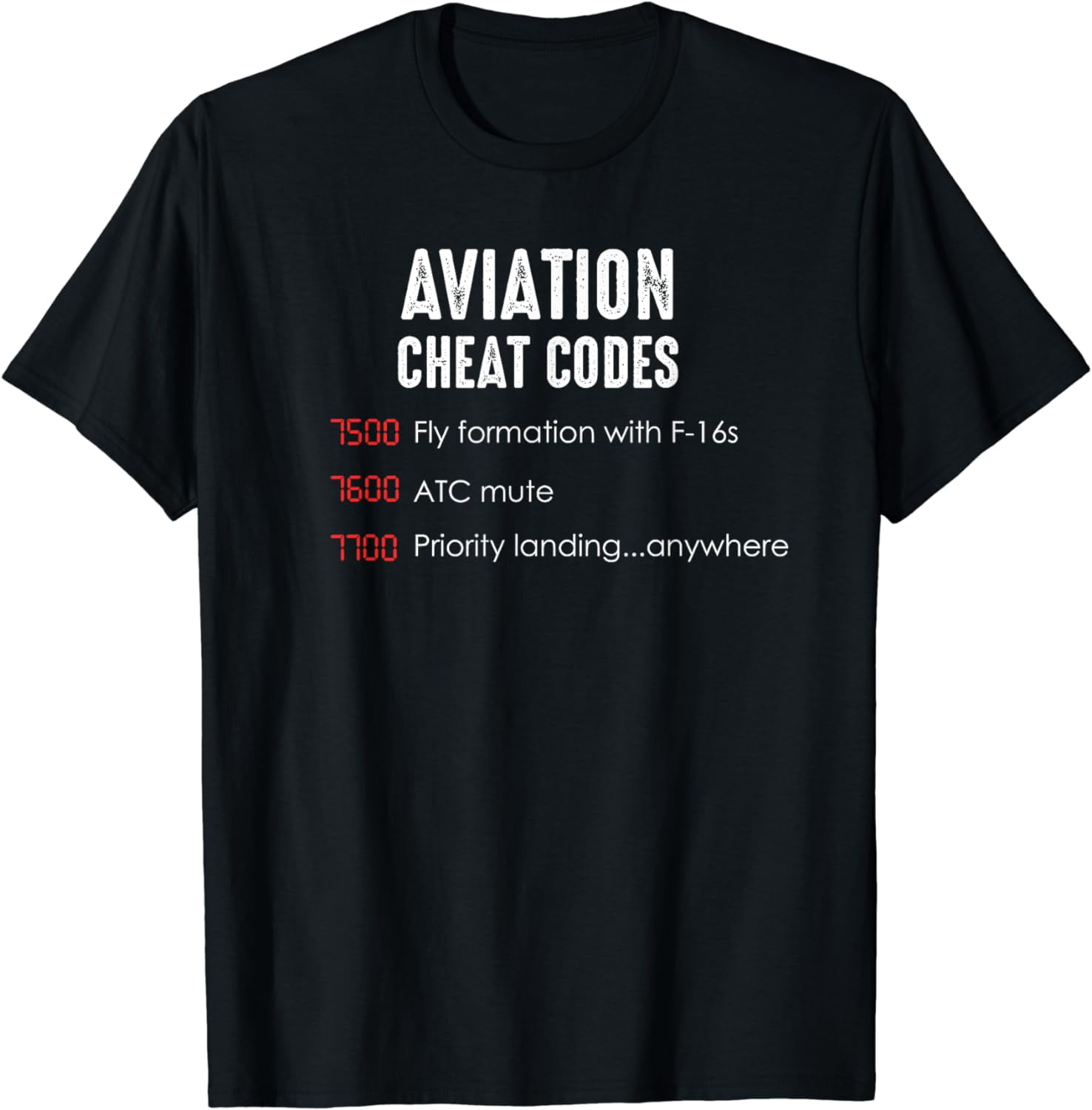 Aviation cheat codes - Funny shirt for pilots and ATC - Walmart.com
