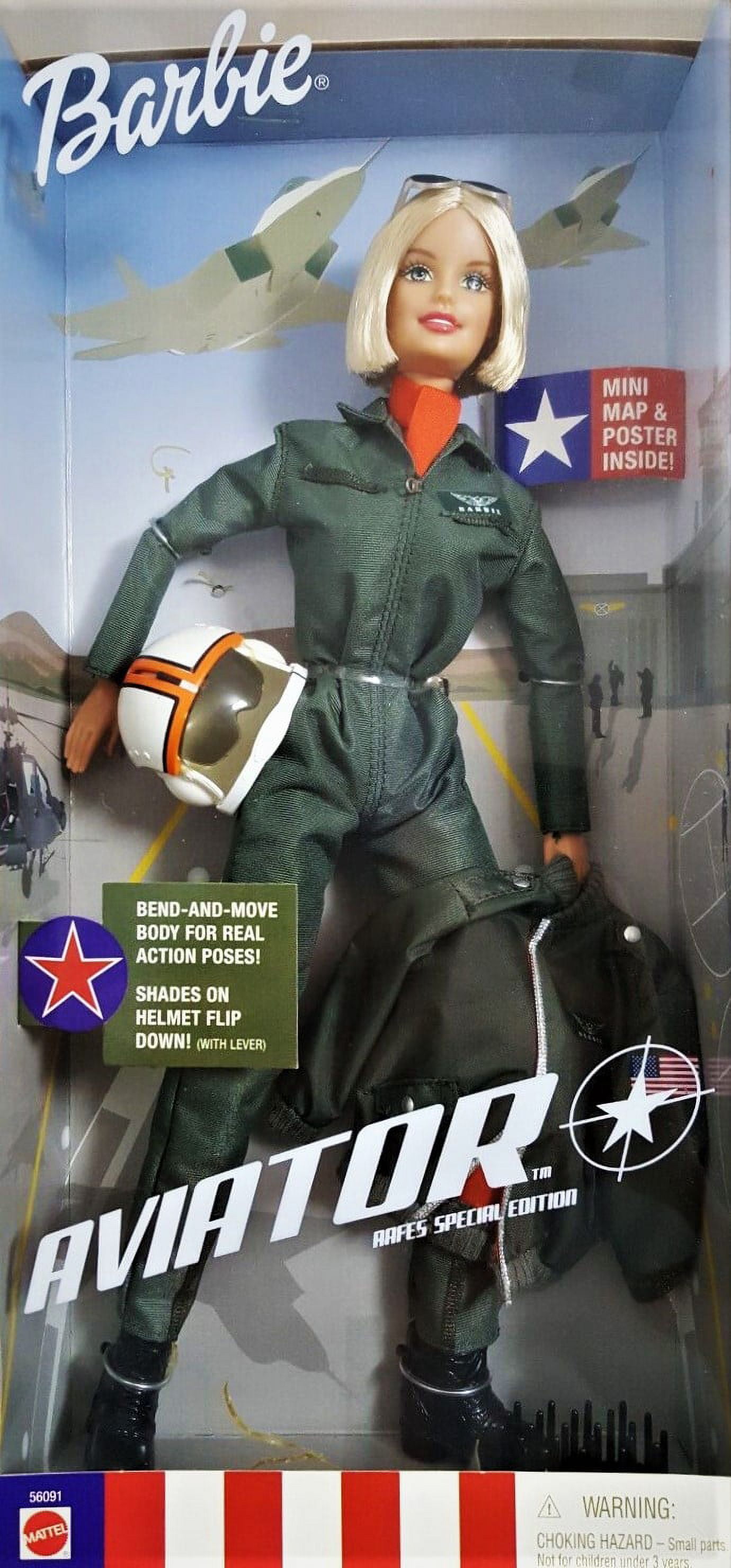 Aviator Barbie Doll with Bend and Move Body AAFES Special Edition ...