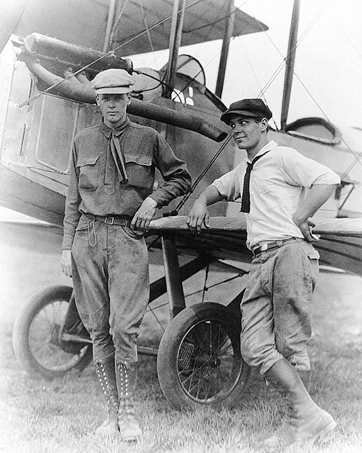 Aviator Charles Lindbergh & Bud Gurney - 20x30 Inch Glossy Laminated ...